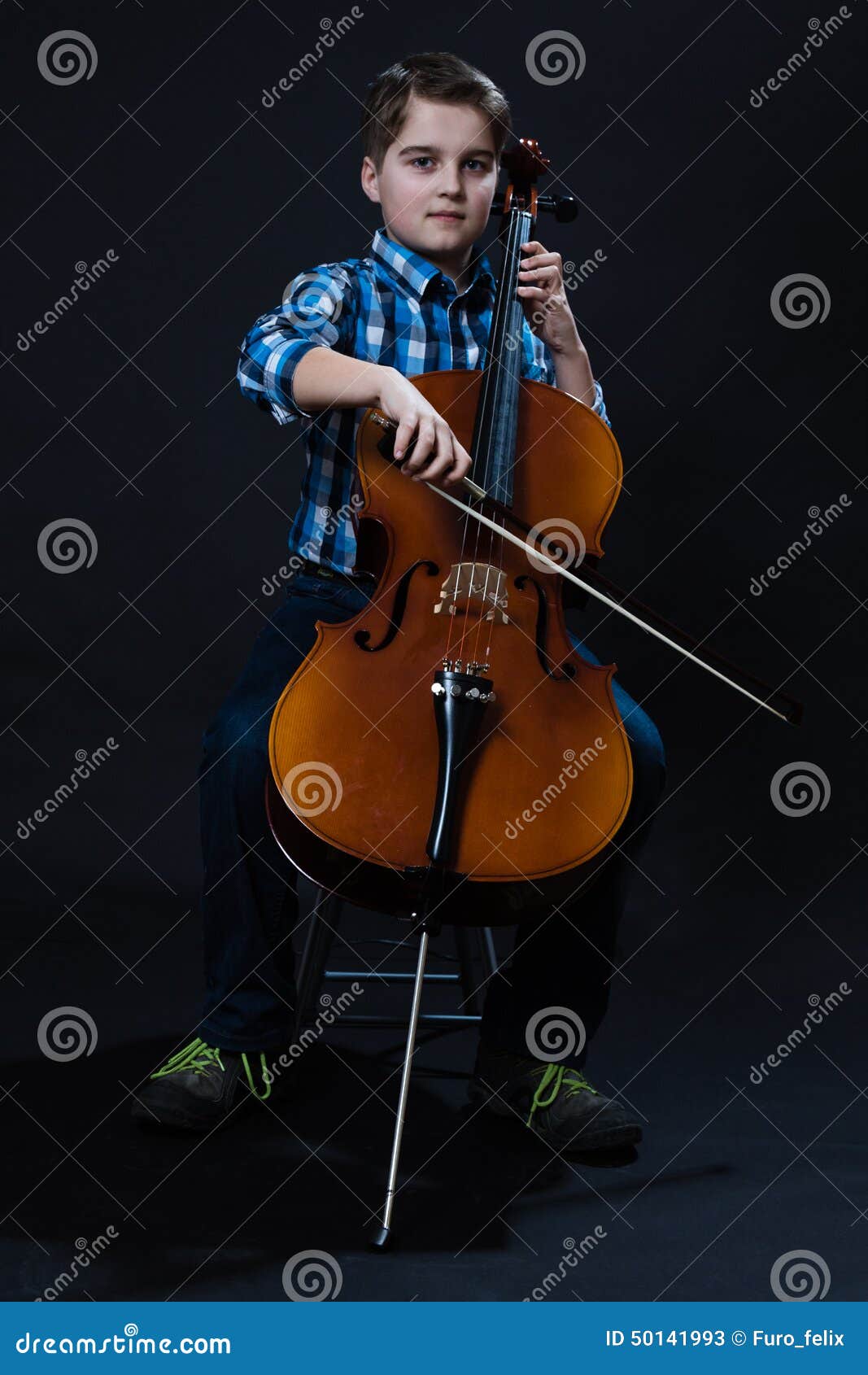 Young Cellist Playing Classical Music on Cello Stock Image - Image of ...