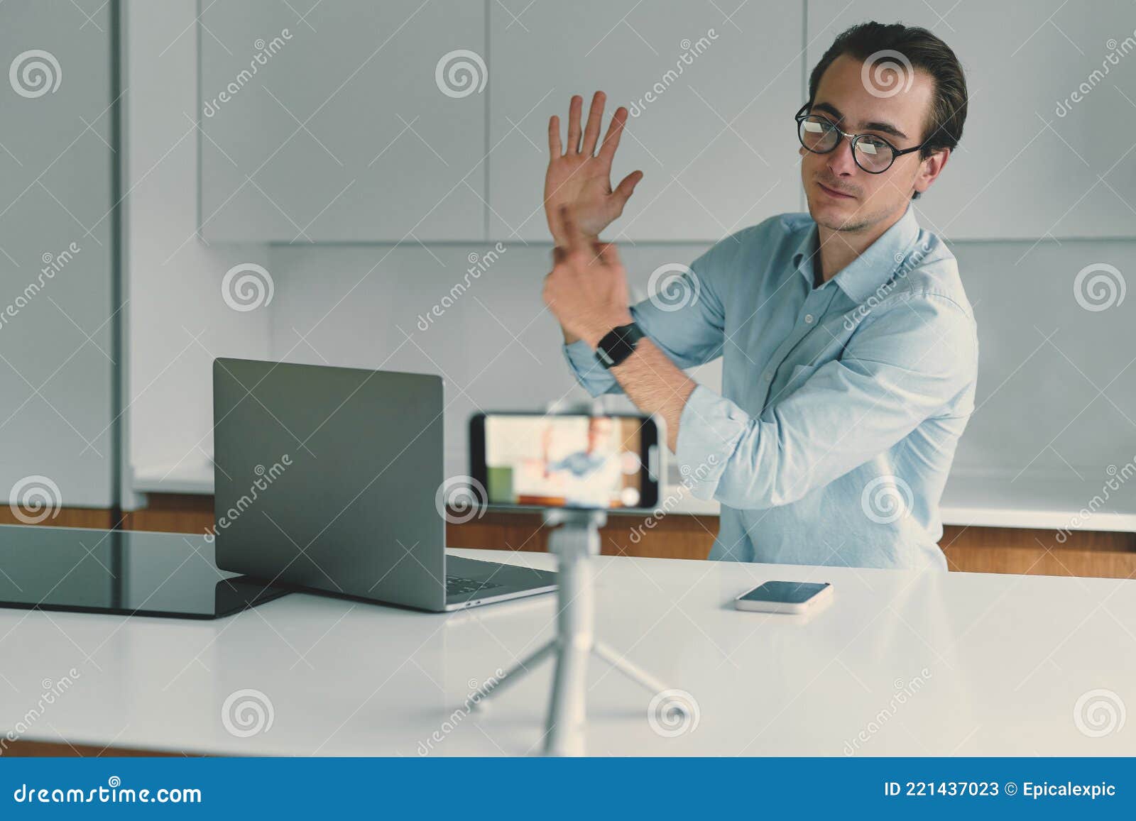 Serious Man Explain Business Plan Stock Image - Image of communicating ...