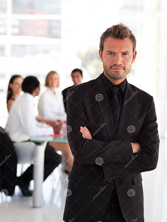 Young Charming businessman stock photo. Image of colleagues - 9241260
