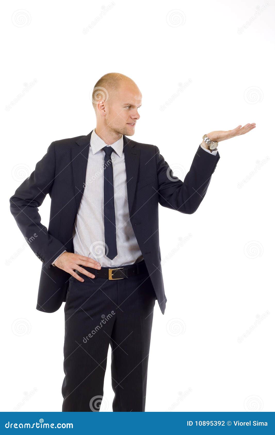 Young Cheerful Business Man Giving a Presentation Stock Photo - Image ...