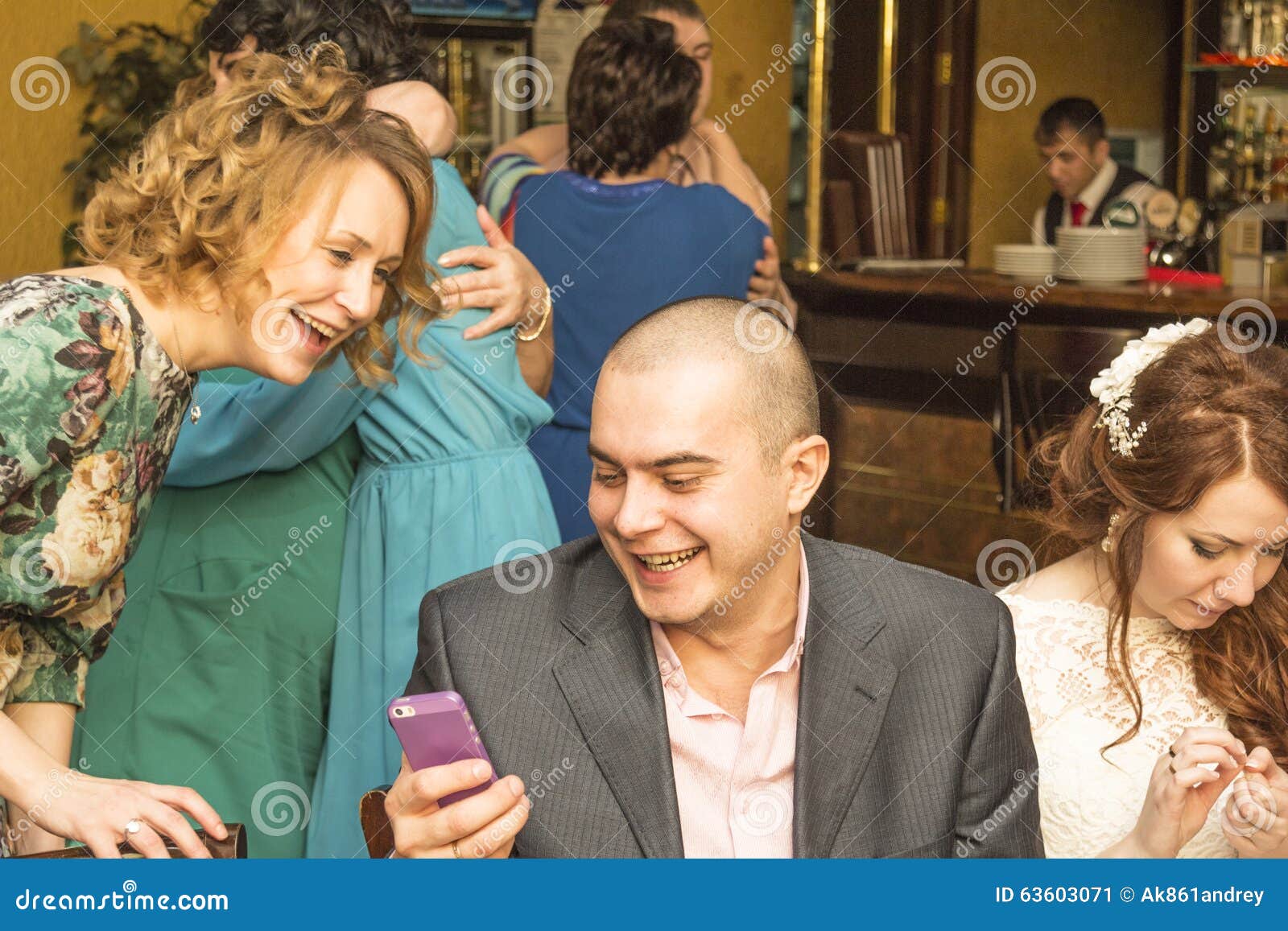 Young cheerful company stock image. Image of together - 63603071