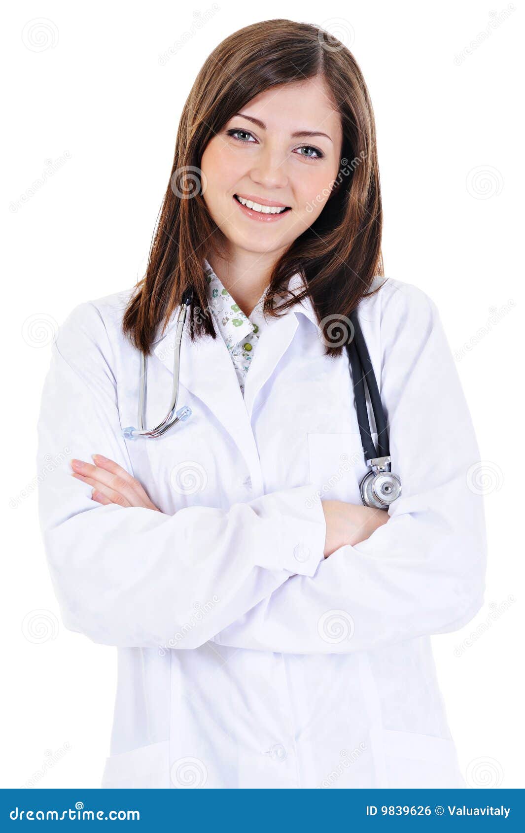 Young Cheerful Female Doctor Stock Photo - Image of portrait, female ...