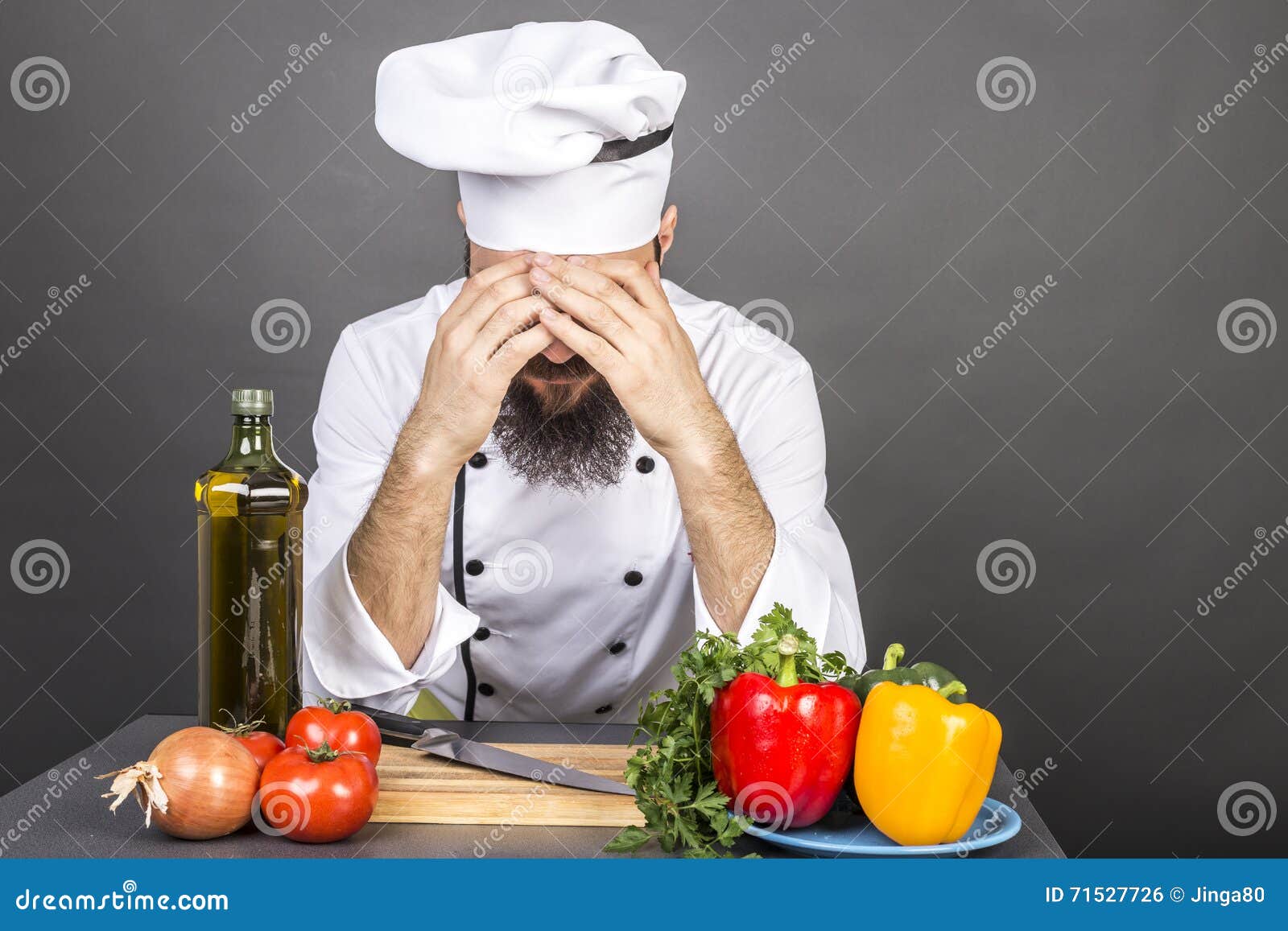 Chef Covers Cream Cake Royalty-Free Stock Image | CartoonDealer.com ...