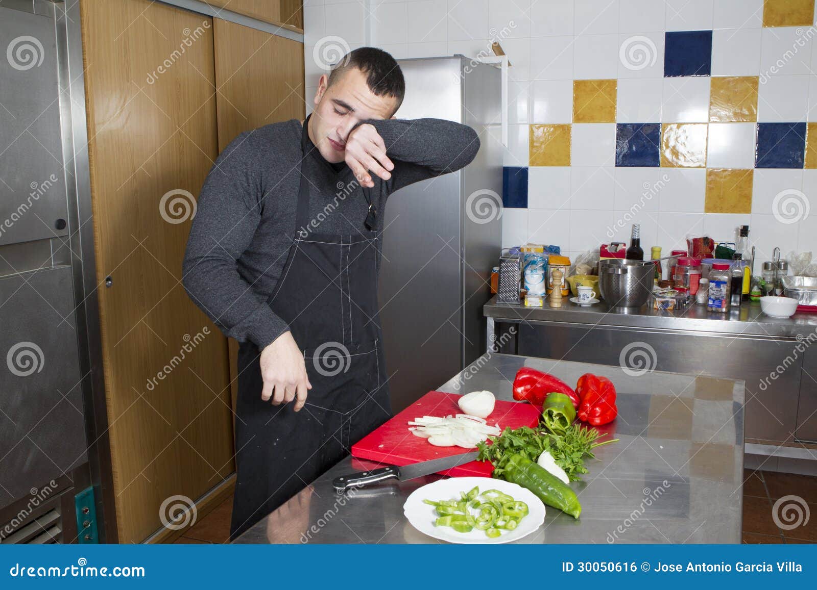 Crying stock photo. Image of fresh, green, cook, onion - 30050616