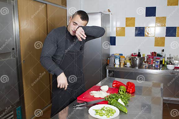 Crying stock photo. Image of fresh, green, cook, onion - 30050616