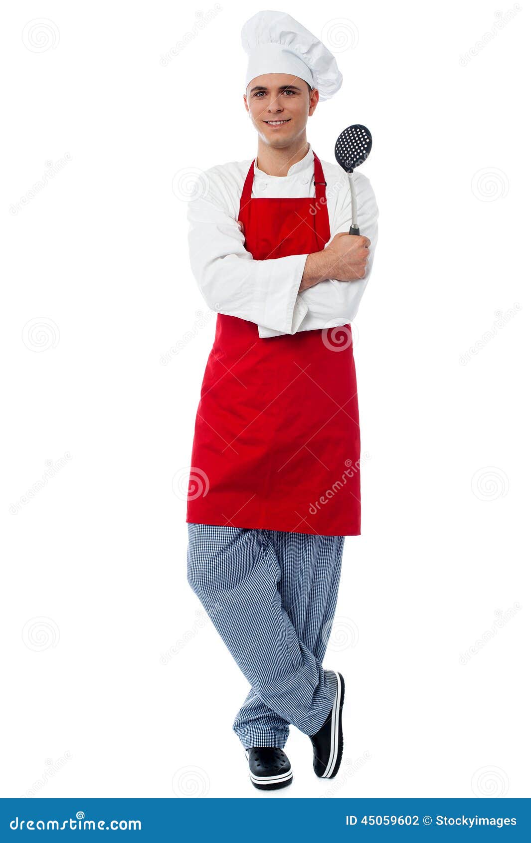 Young Chef Posing in Style with Kitchen Utensils Stock Photo - Image of ...