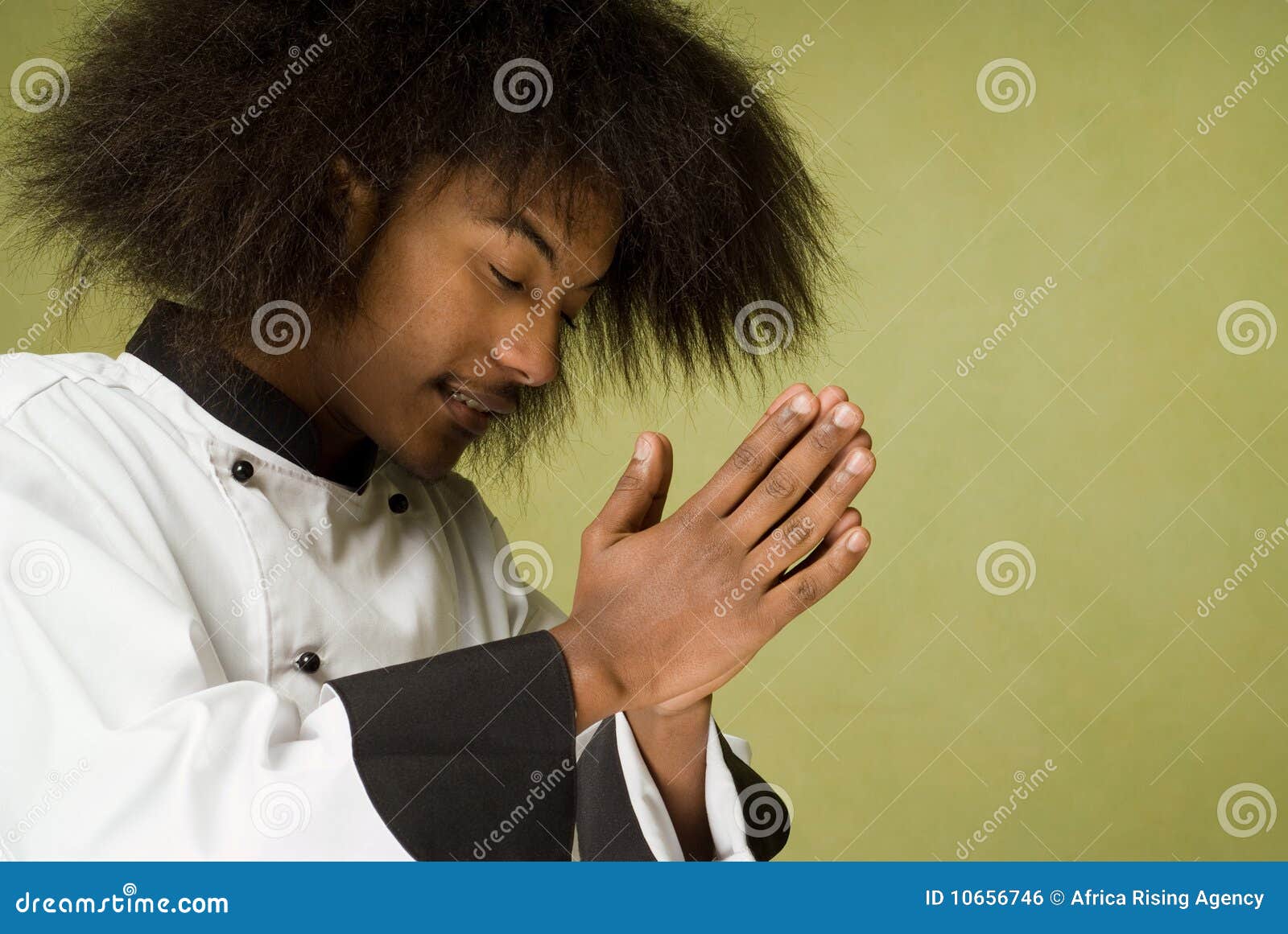 Young Chef Praying stock photo. Image of attractive, chef - 10656746