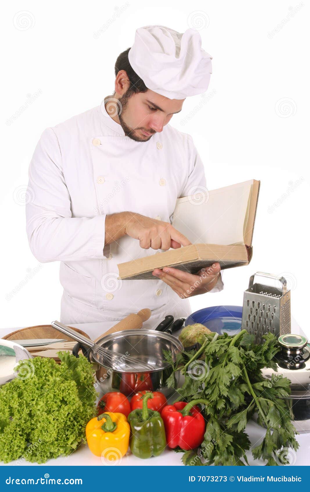 Young chef preparing lunch stock image. Image of preparing - 7073273