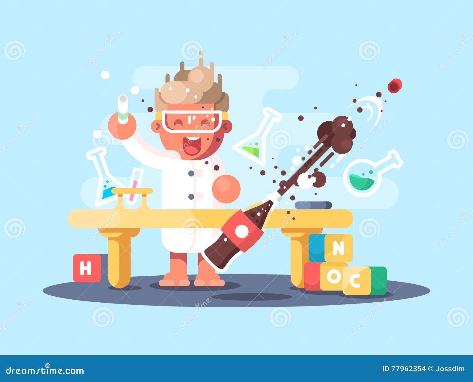 Cartoon Science Experiment Gone Wrong