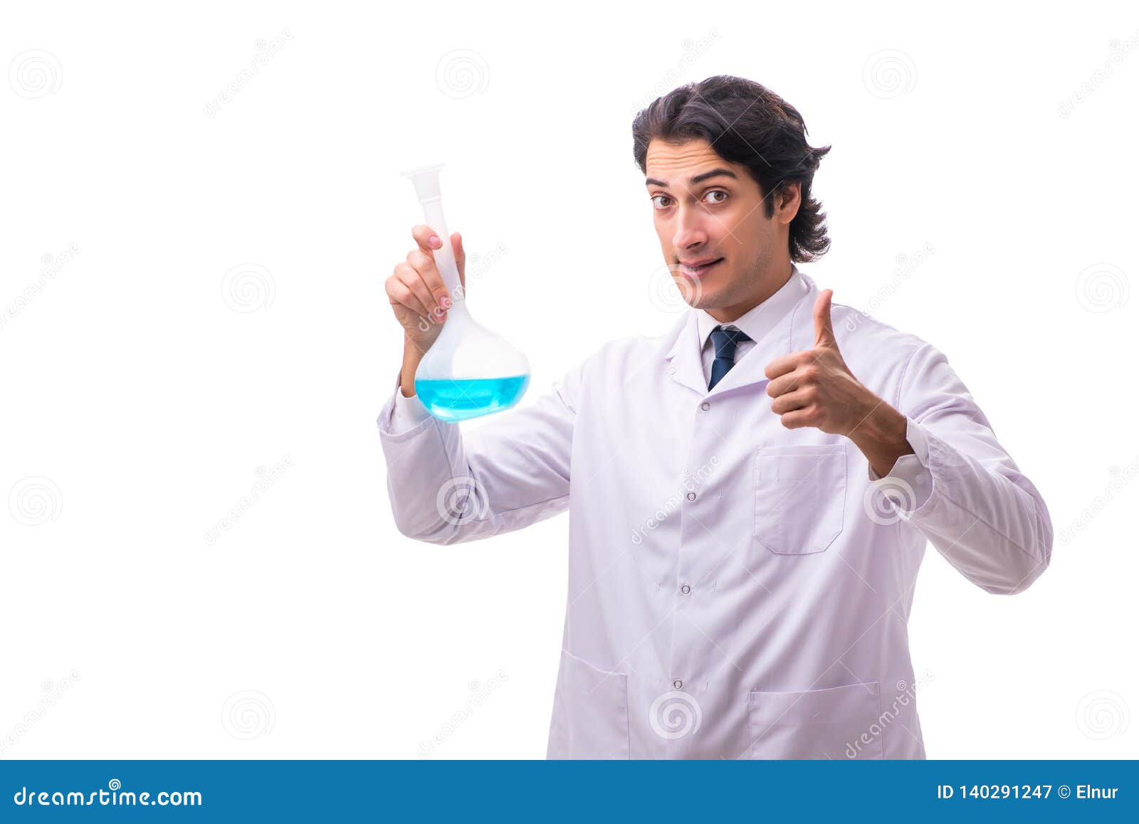 The Young Chemist Isolated on White Background Stock Image - Image of ...