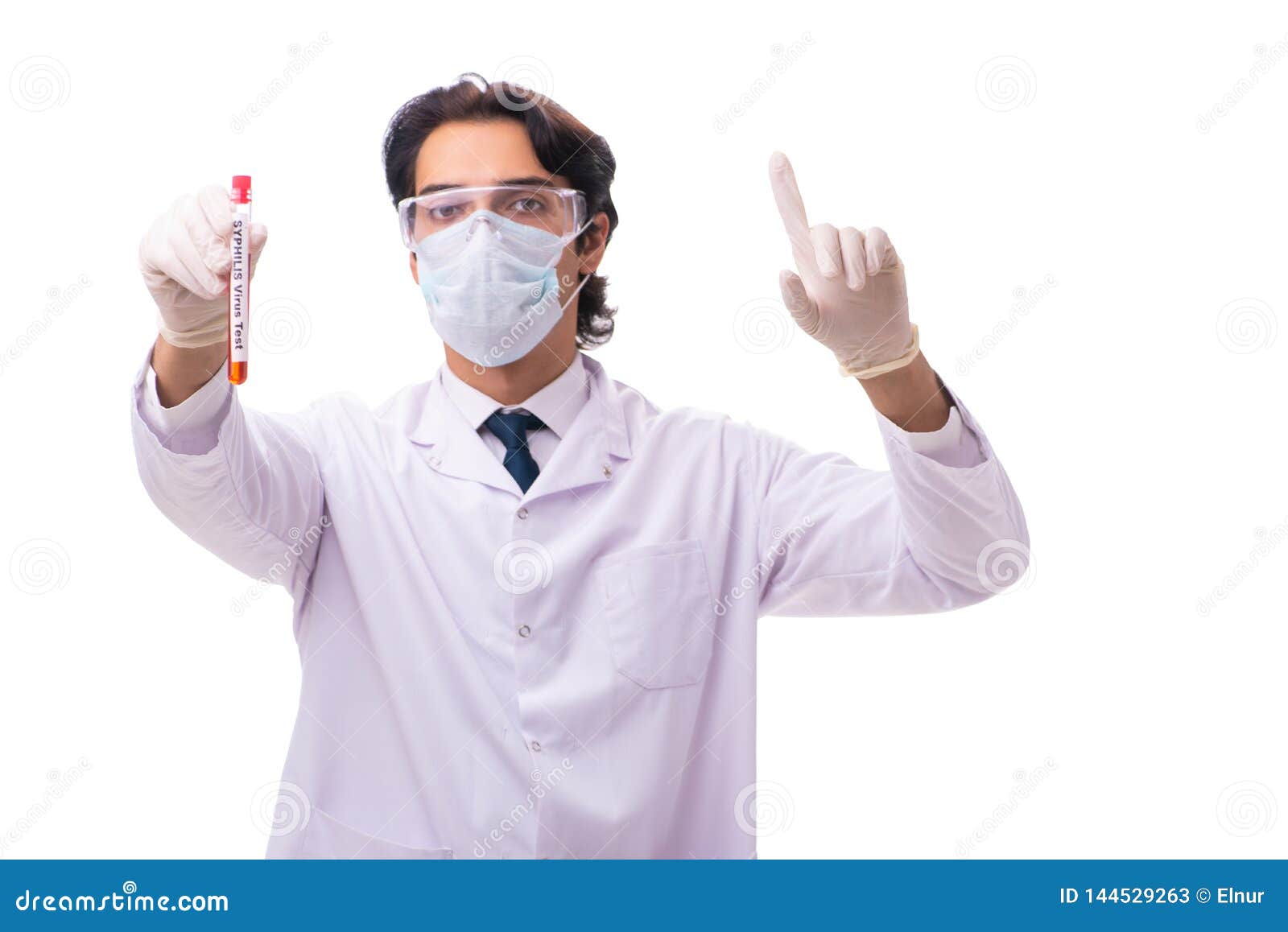 The Young Chemist Isolated on White Background Stock Image - Image of ...