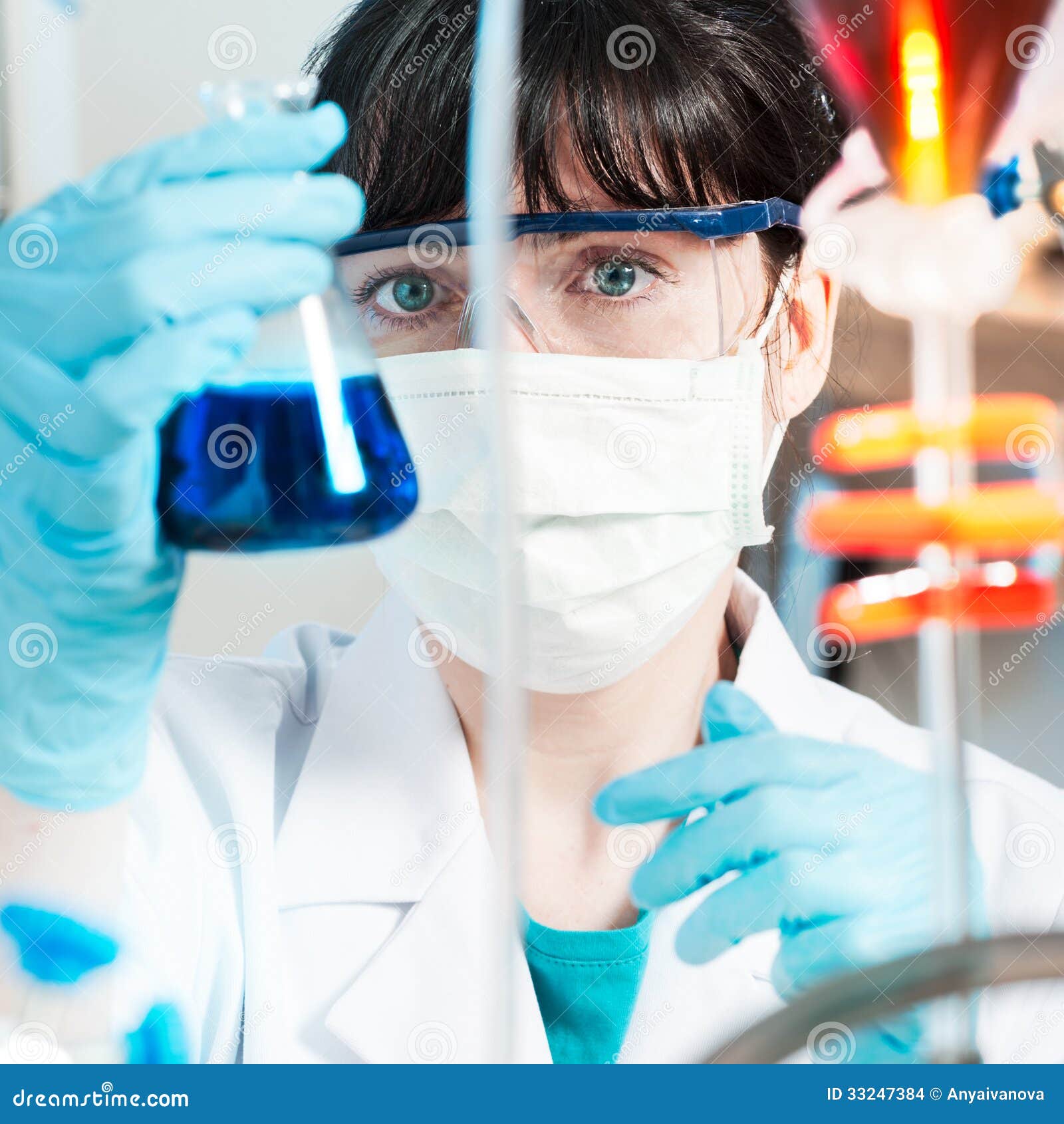 Young chemist in the lab stock photo. Image of caucasian - 33247384