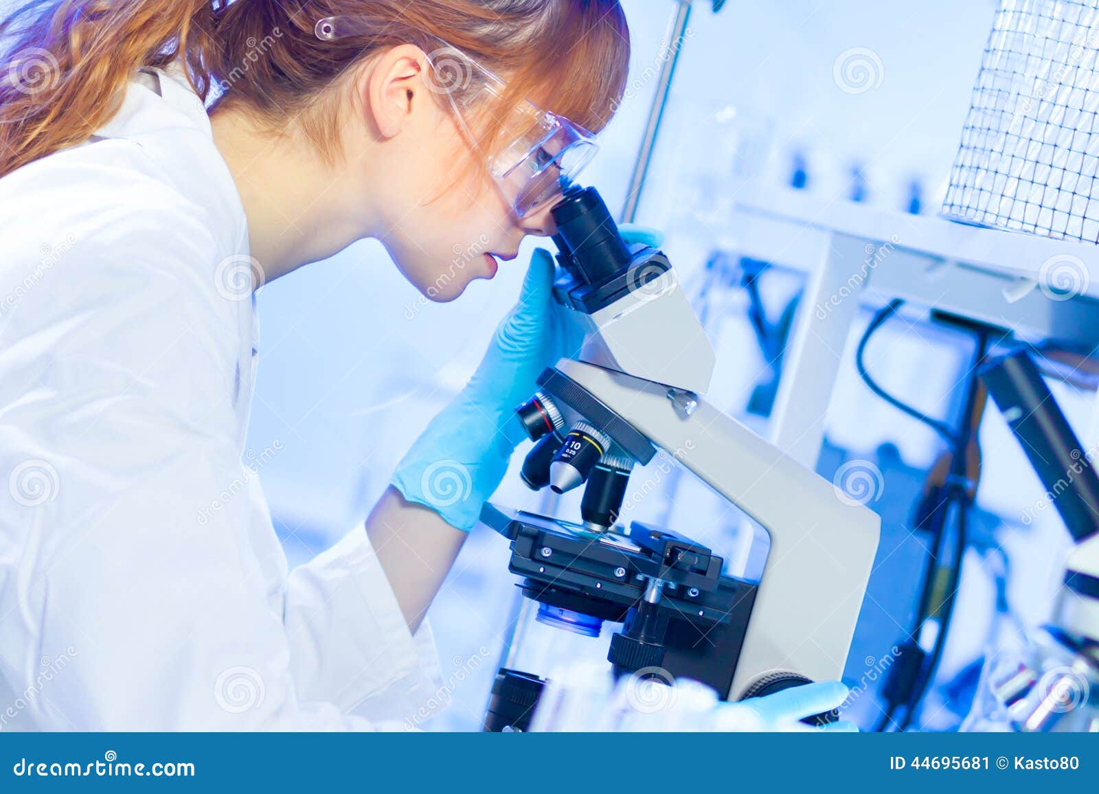 Young Chemist in the Laboratory. Stock Image - Image of glassware ...