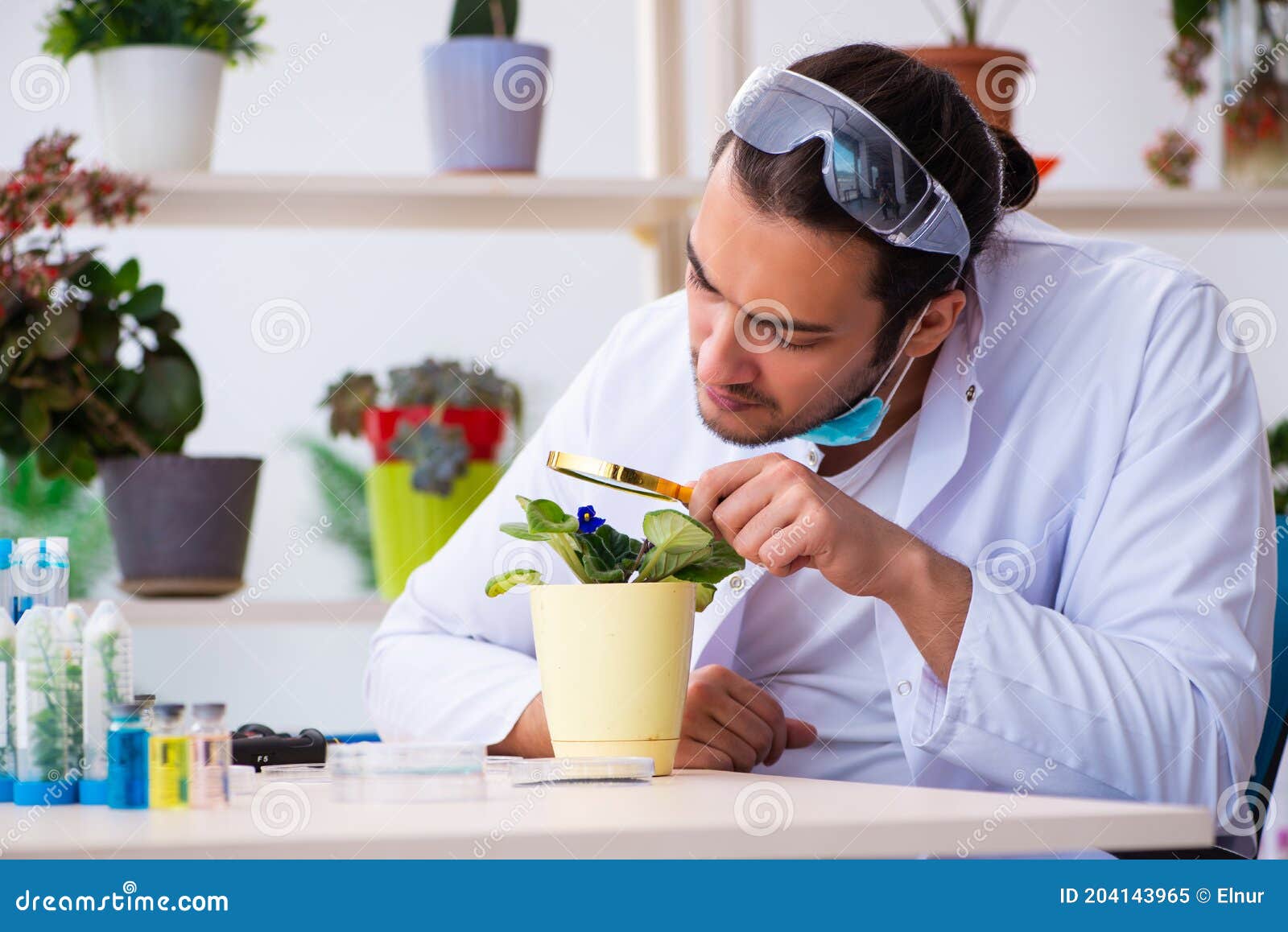 Young Male Chemist Perfumer Working in the Lab Stock Image - Image of ...