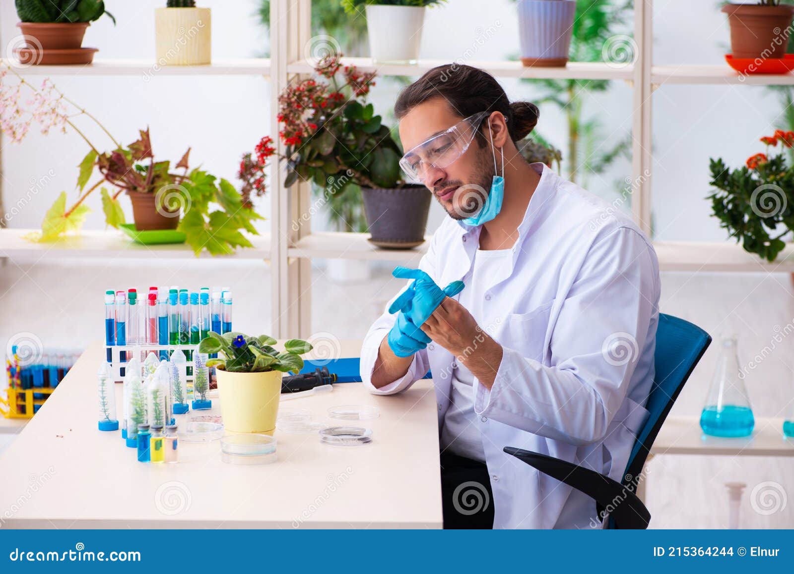 Young Male Chemist Perfumer Working in the Lab Stock Photo - Image of ...
