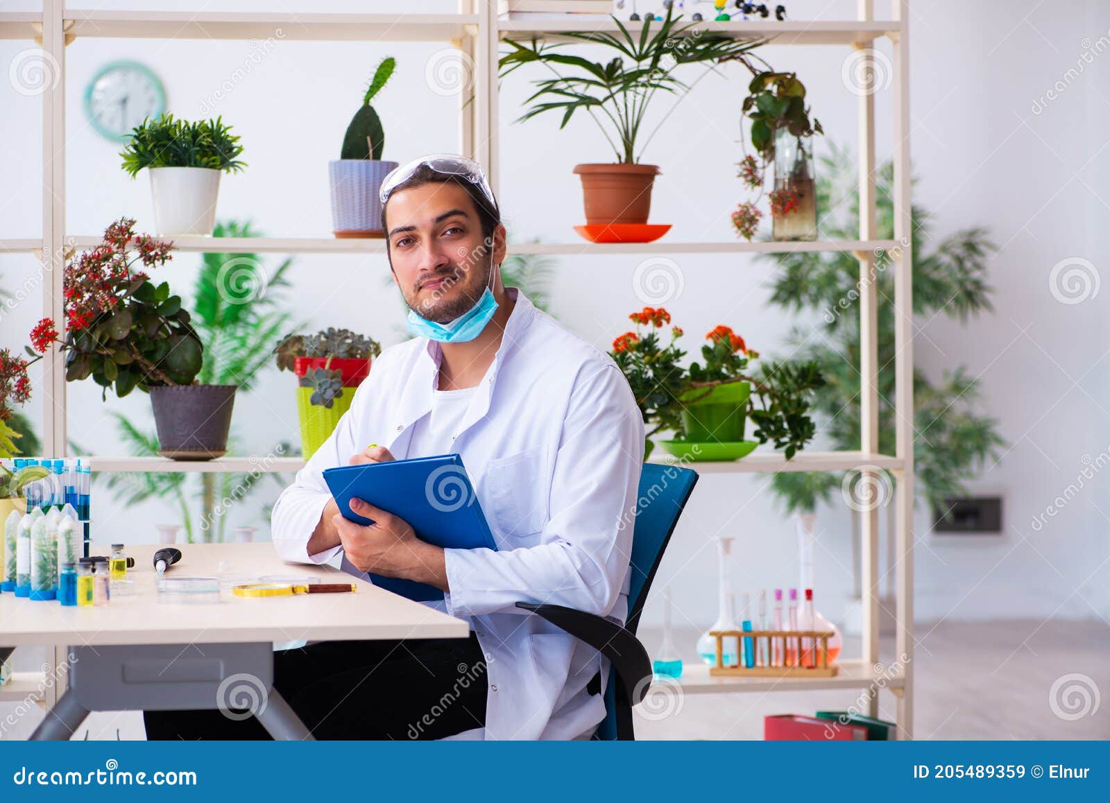 Young Male Chemist Perfumer Working in the Lab Stock Image - Image of ...