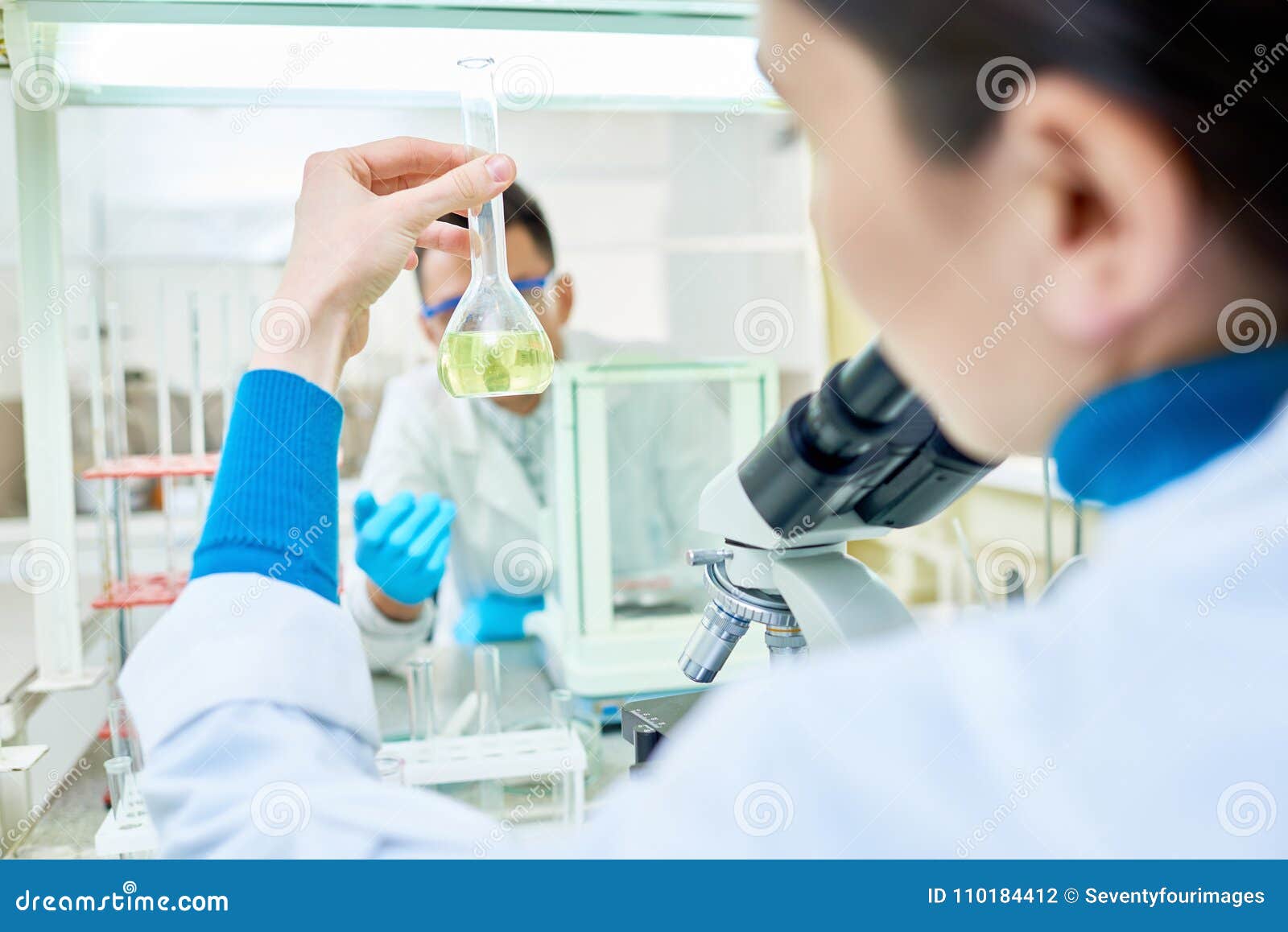 Young Chemist at Work stock photo. Image of desk, science - 110184412