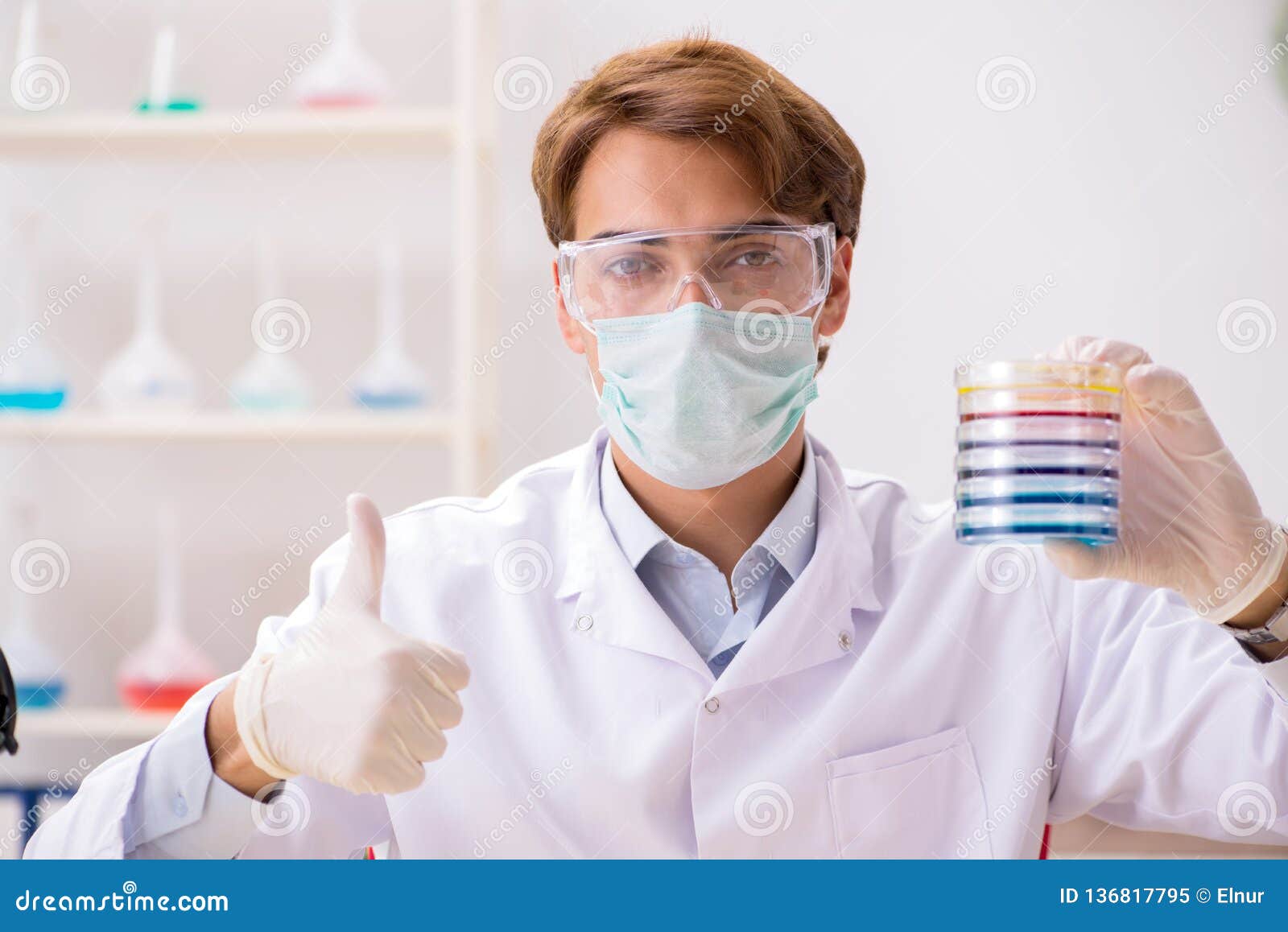 The Young Chemist Working in the Lab Stock Image - Image of meter ...