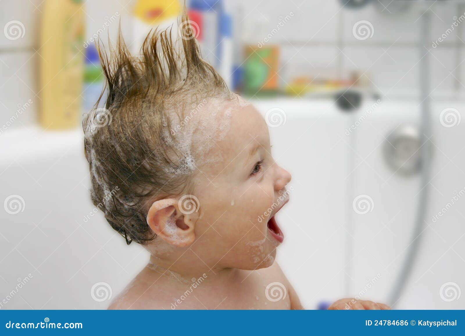 Young child bathing stock photo. Image of swimming, clean - 24784686