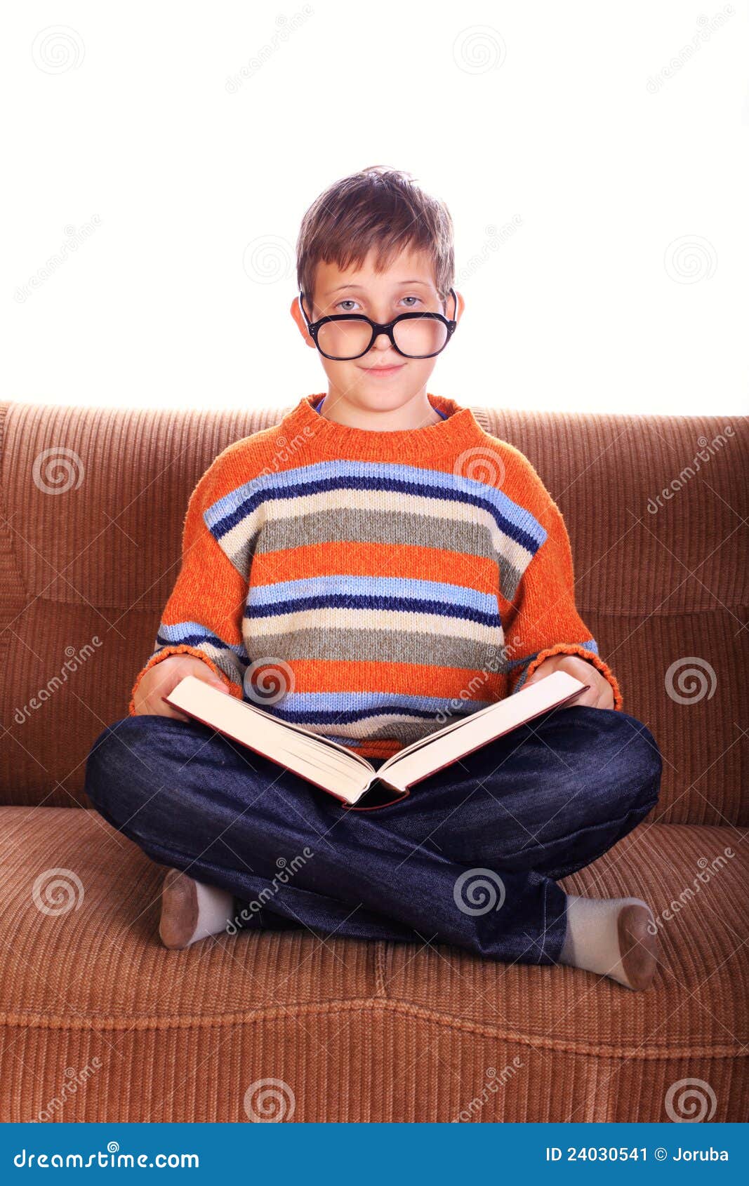 Young child with book stock image. Image of casual, portrait - 24030541
