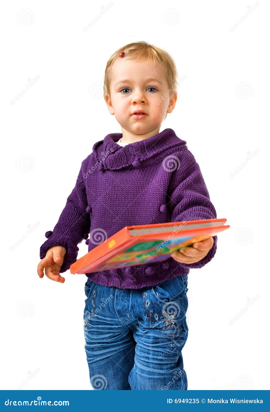 Young Child with a Book stock image. Image of standing - 6949235