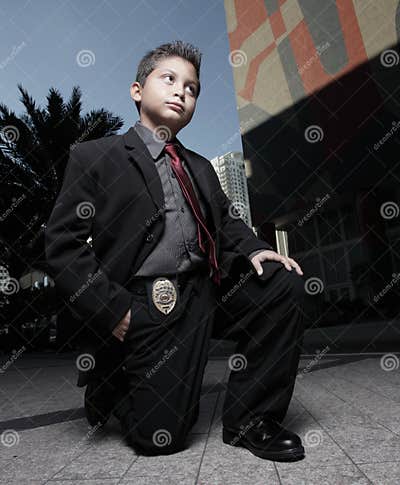 Young child detective stock image. Image of cute, outside - 12318137