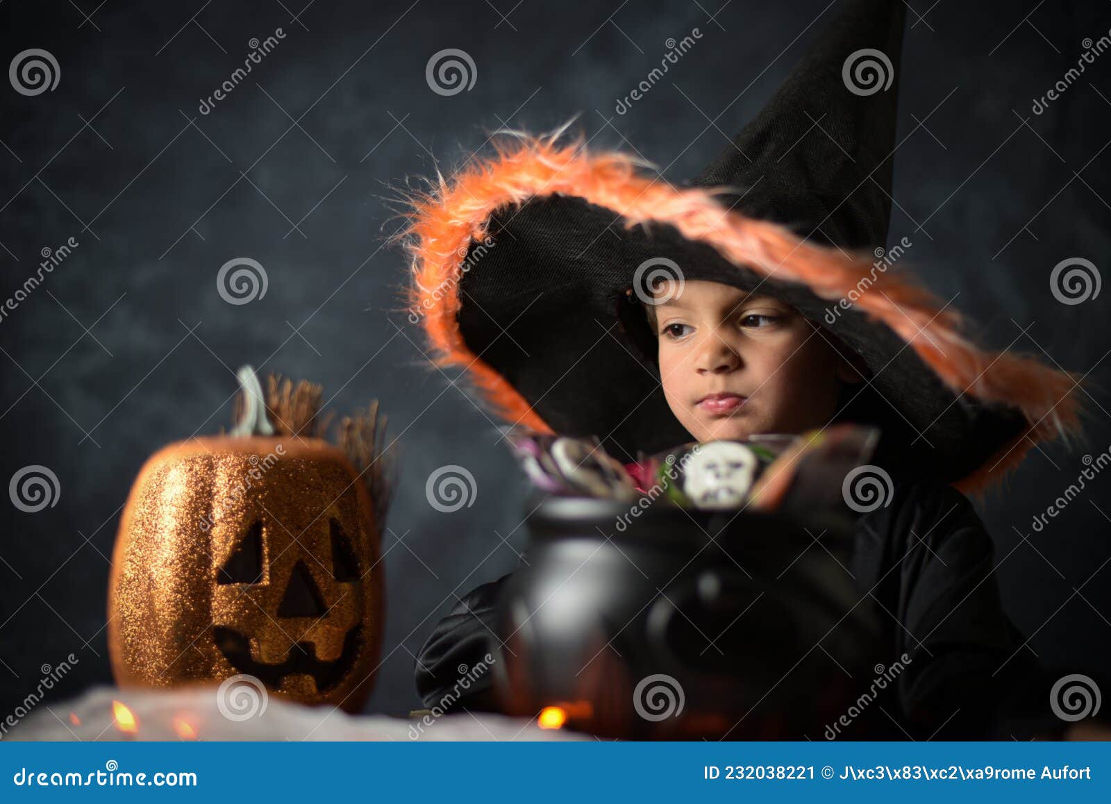 Young Child Dressed As a Wizard Ifor Halloween Stock Image - Image of ...