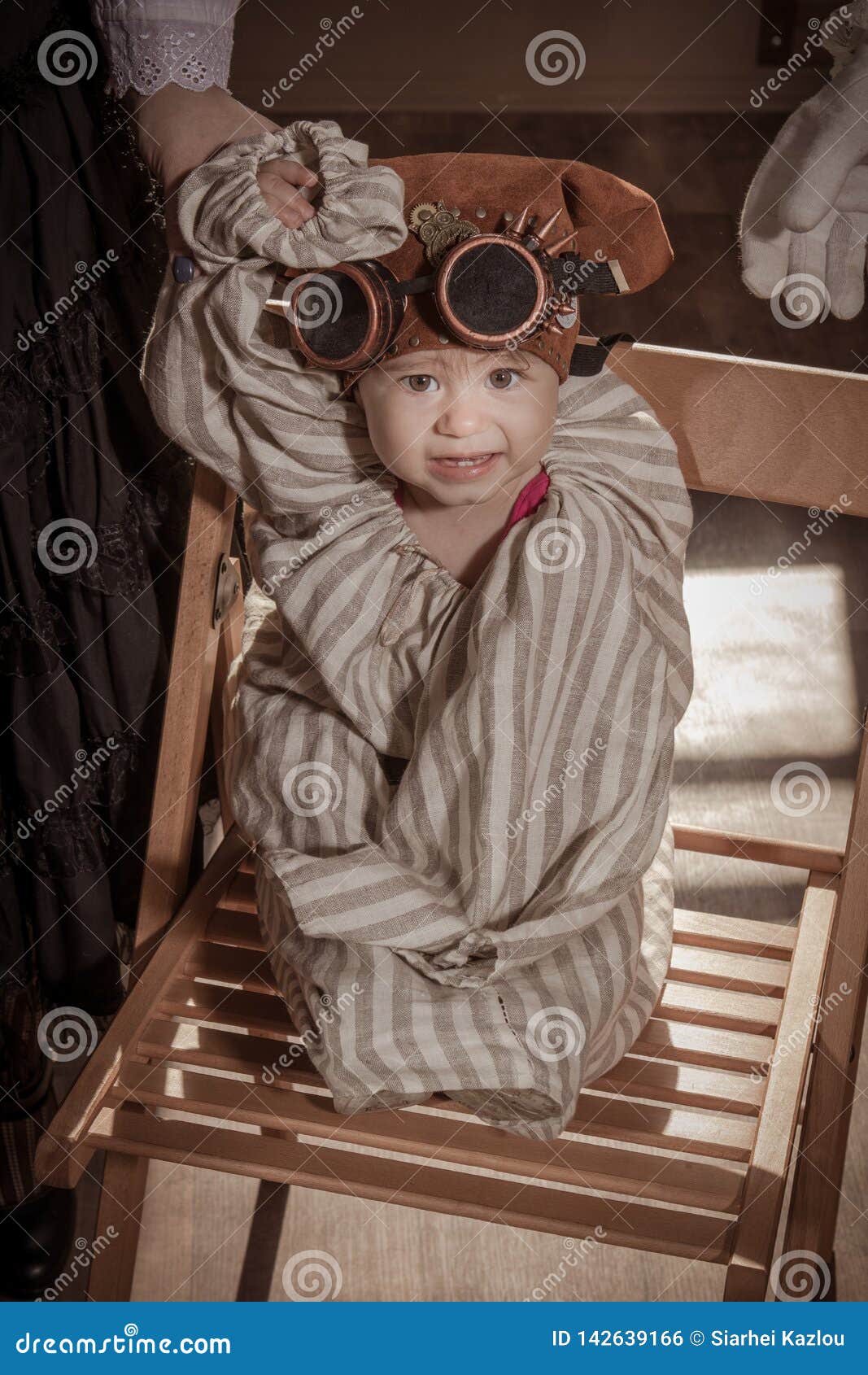 Child Dressed in Clothes in the Style of Steampunk Stock Photo - Image ...