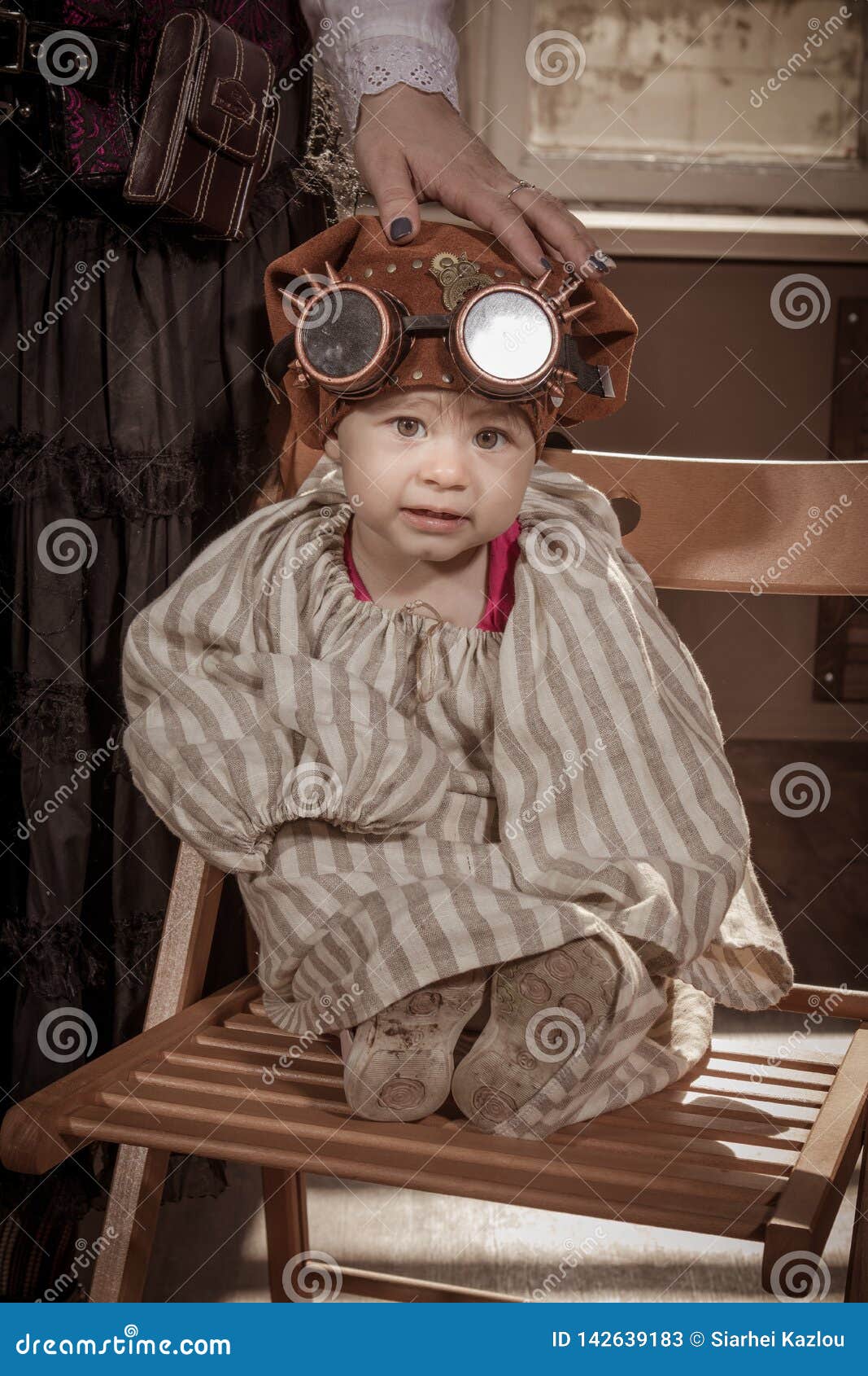 Child Dressed in Clothes in the Style of Steampunk Stock Image - Image ...