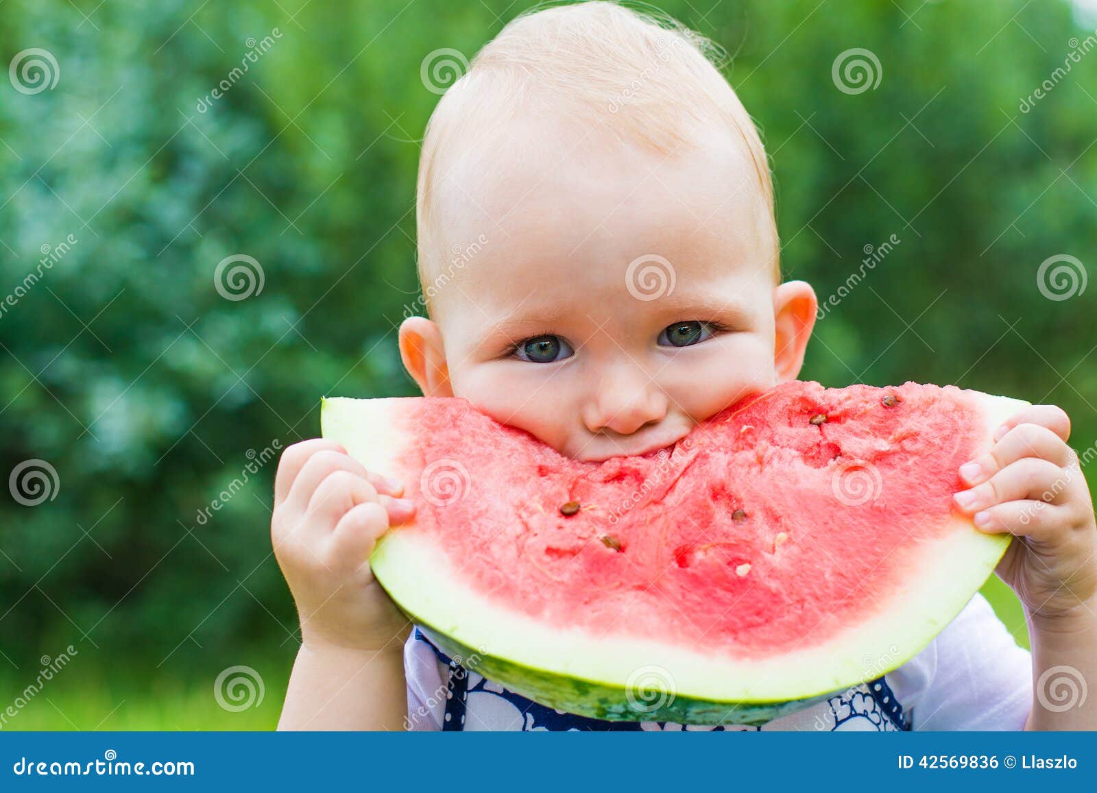 Young Child Eating Watermelon Stock Photo - Image of food, enjoys: 42569836