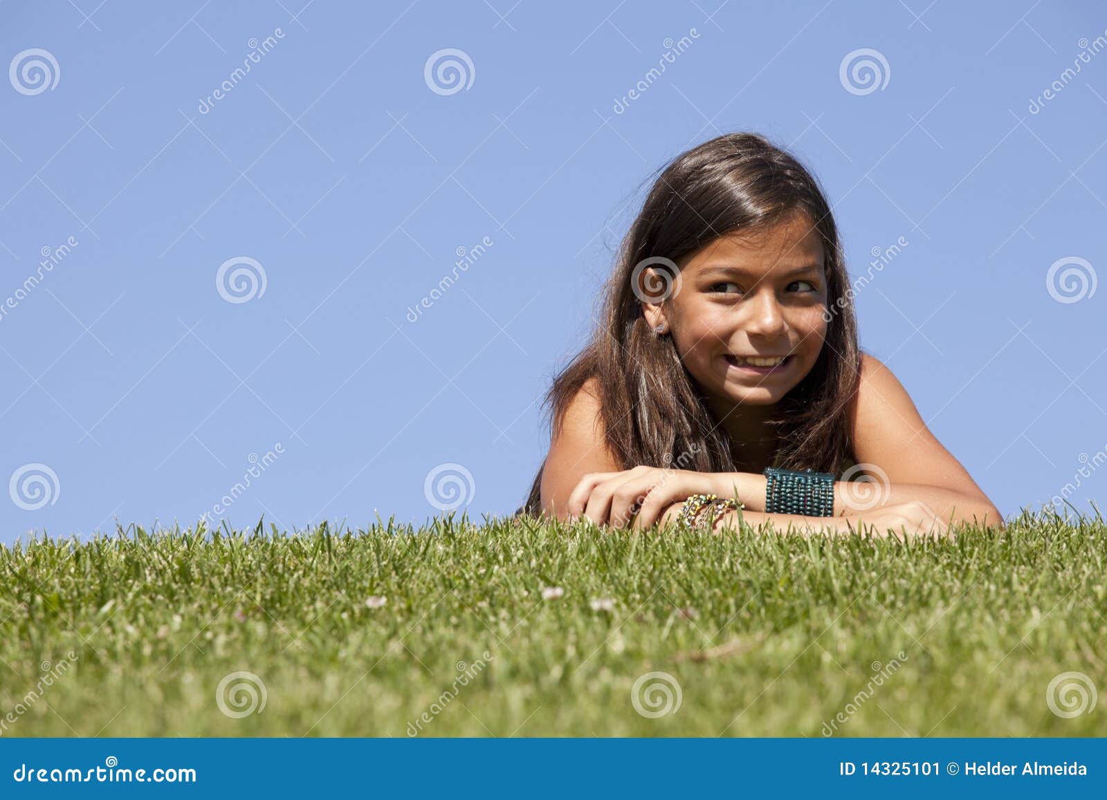Young child on the grass stock image. Image of green - 14325101