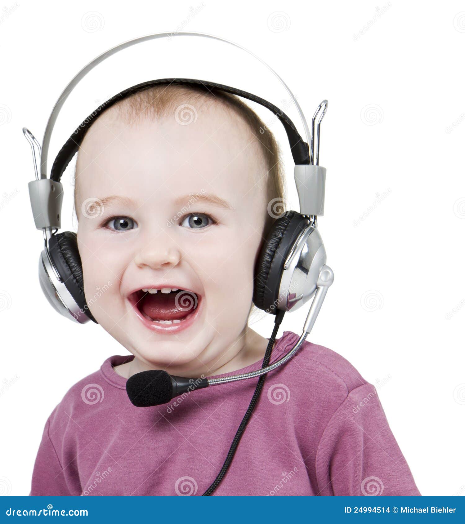Young child with headset stock photo. Image of earphone - 24994514