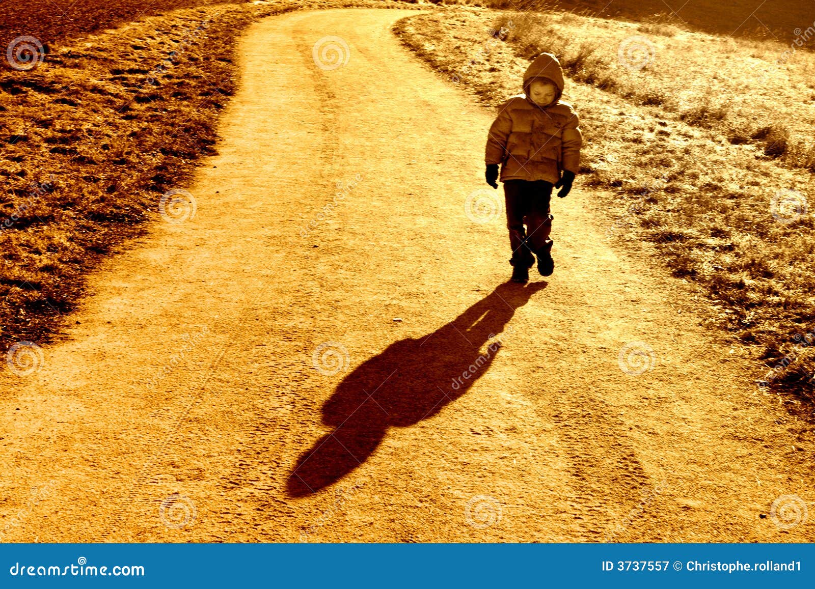 Young child on the road stock image. Image of page, vintage - 3737557
