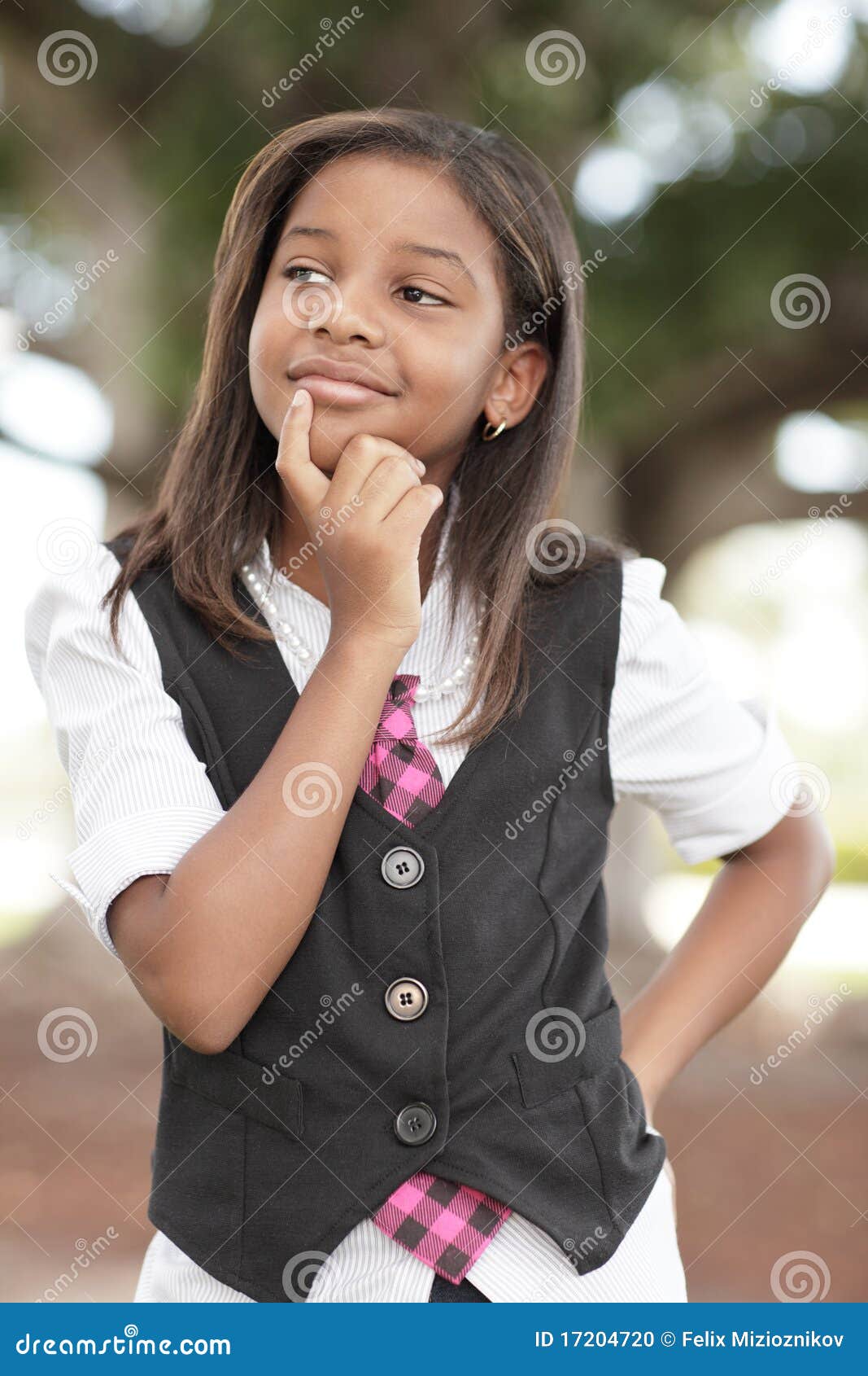 Young child thinking stock photo. Image of child, outdoors - 17204720