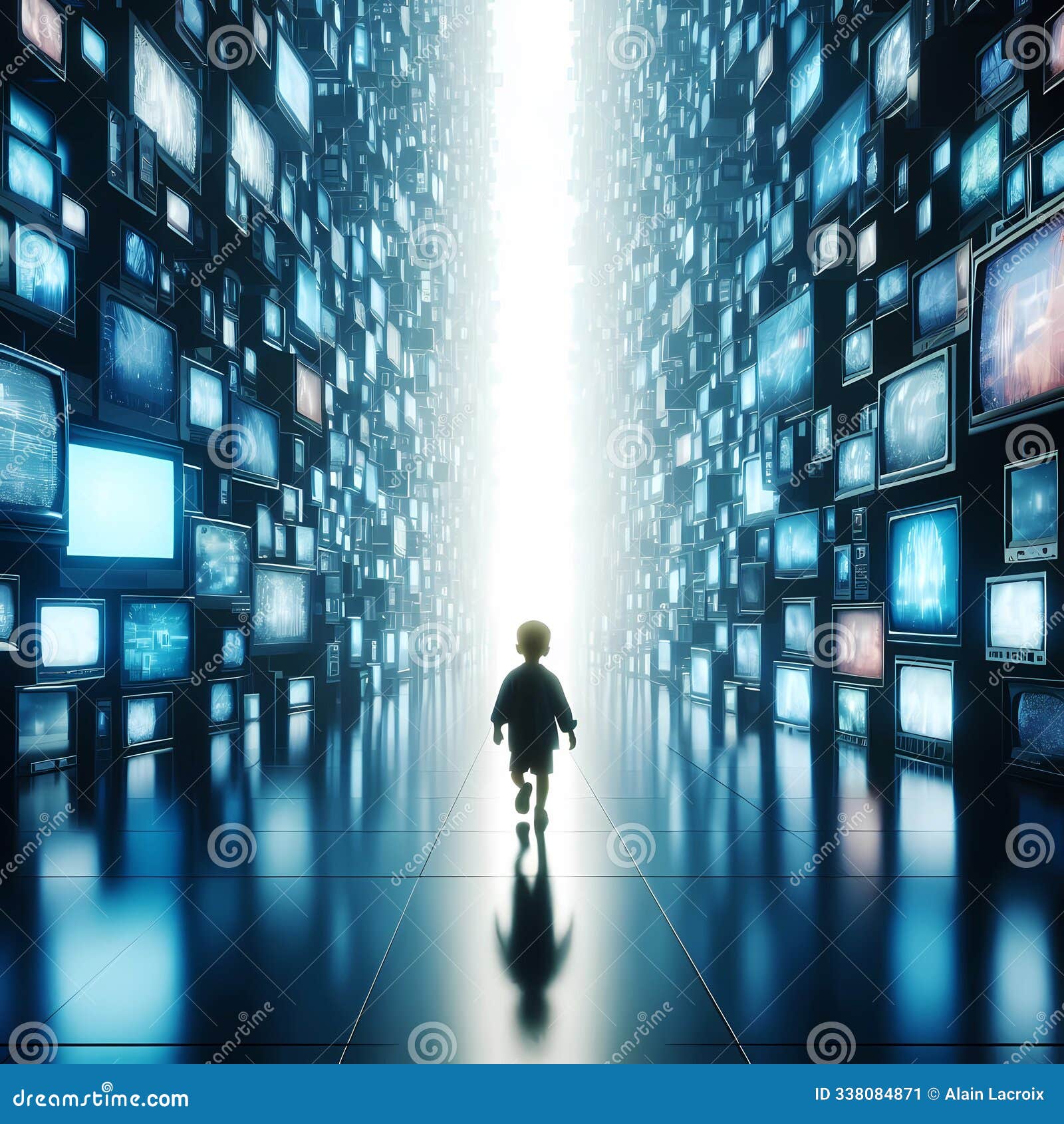 Young Child Too Much Screen Time Stock Illustration - Illustration of ...