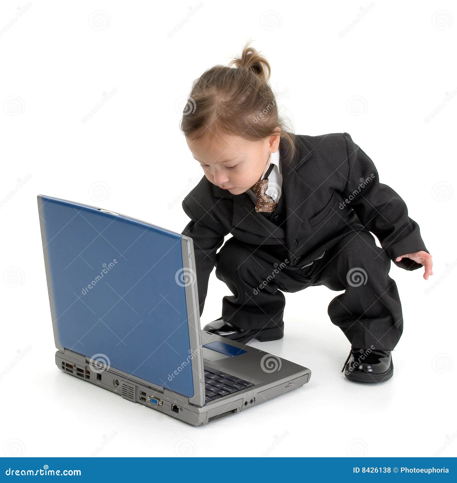Young child using laptop stock photo. Image of technology - 8426138