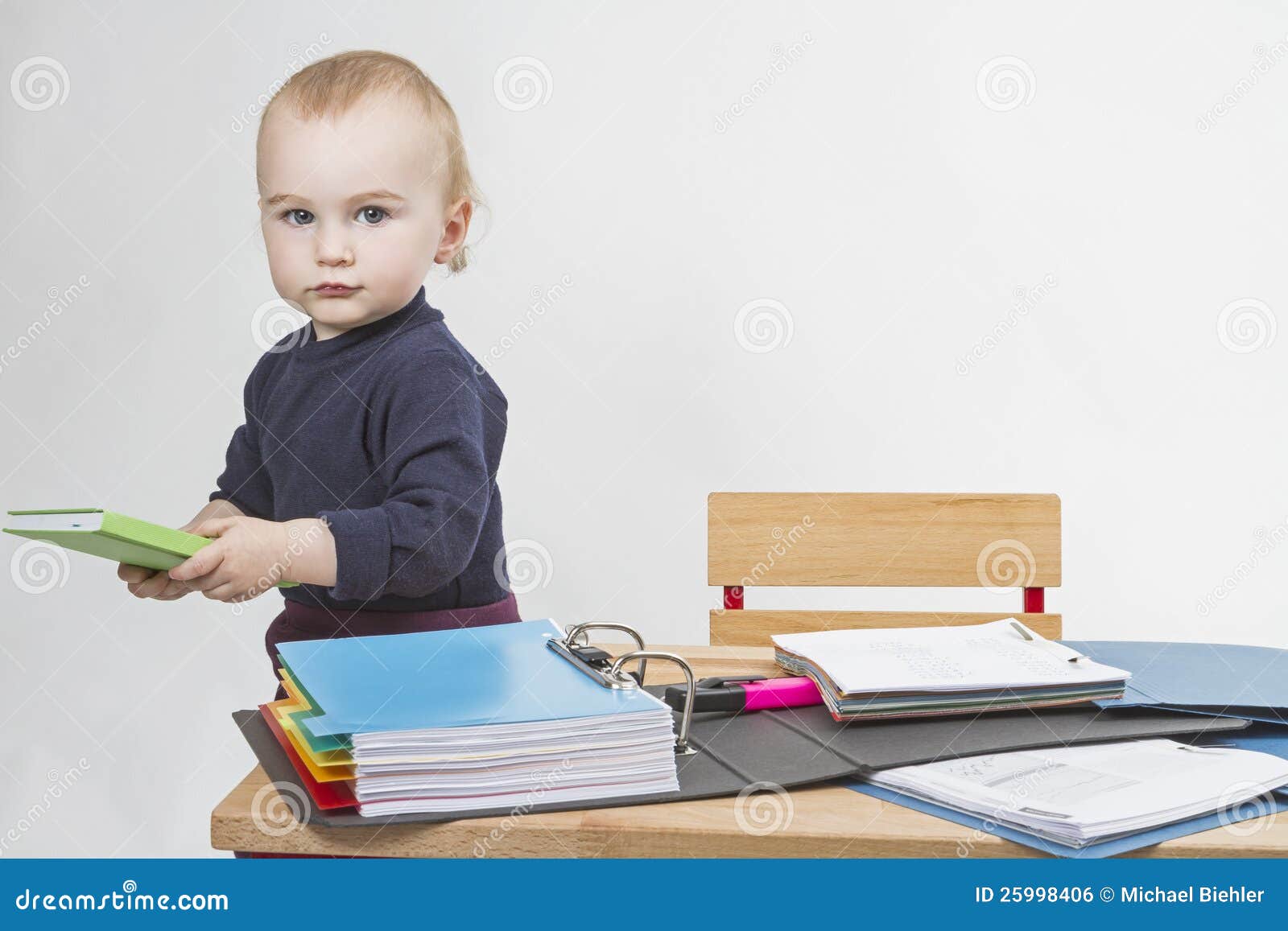 Young Child at Writing Desk Stock Photo - Image of young, desk: 25998406
