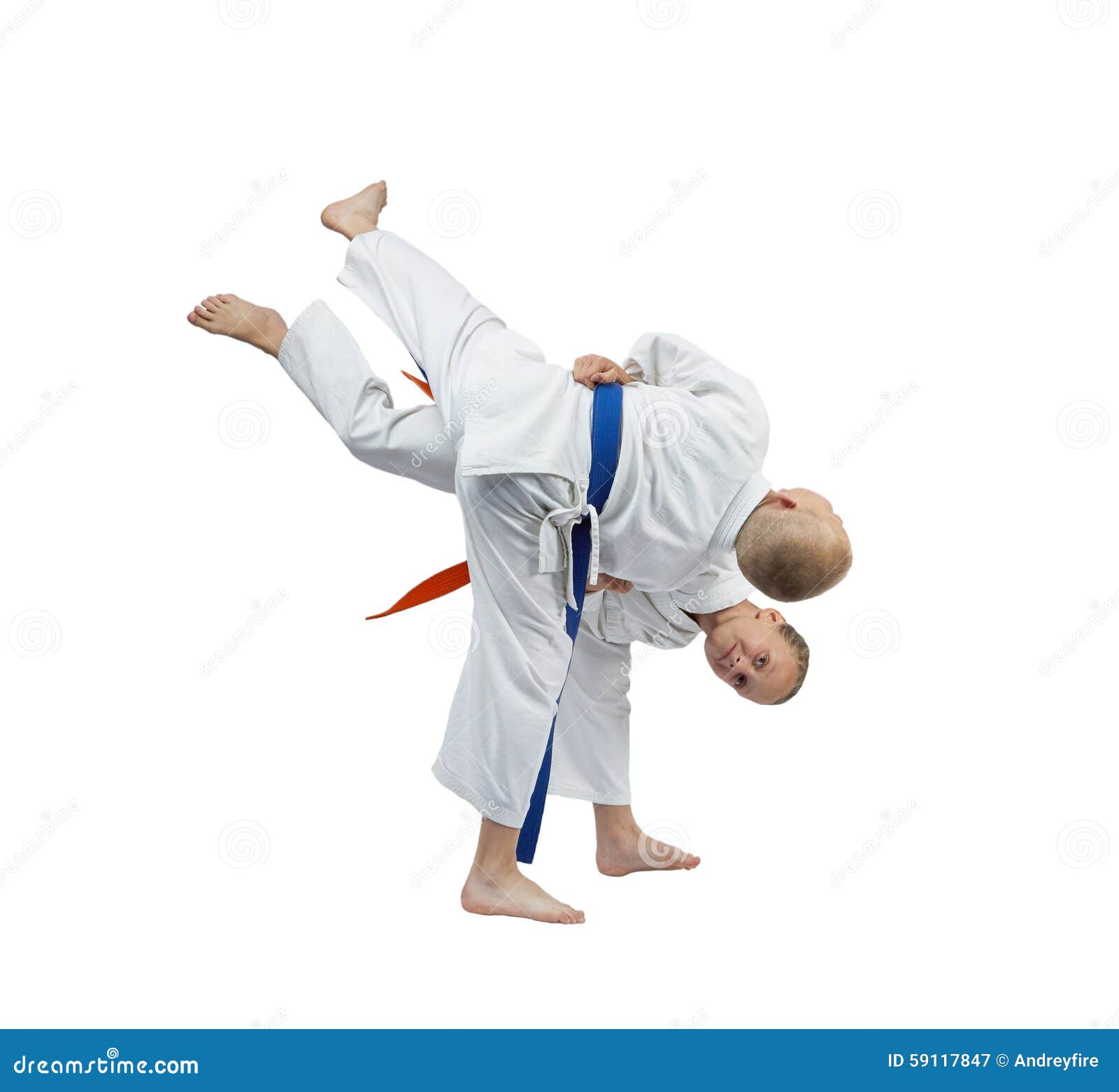 Young Children are Doing Judo Throws Stock Image - Image of style ...