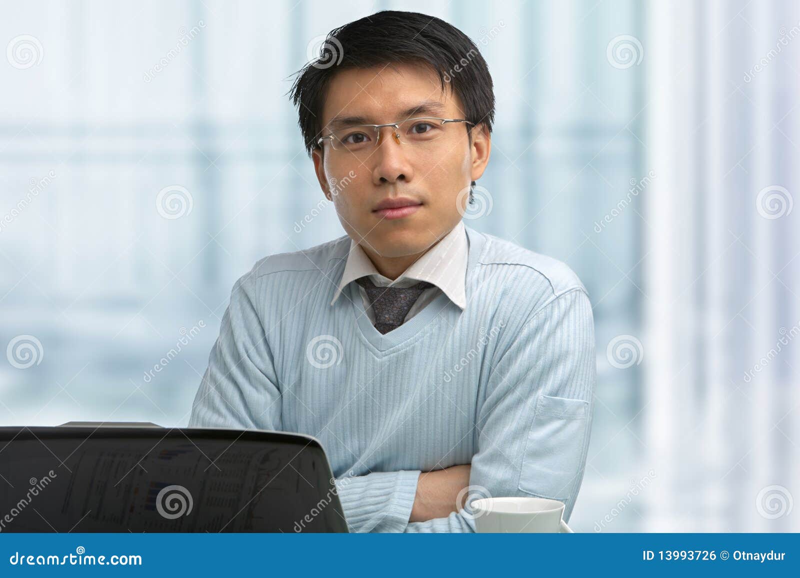 Young Chinese Male Working In Office Stock Photo - Image: 13993726