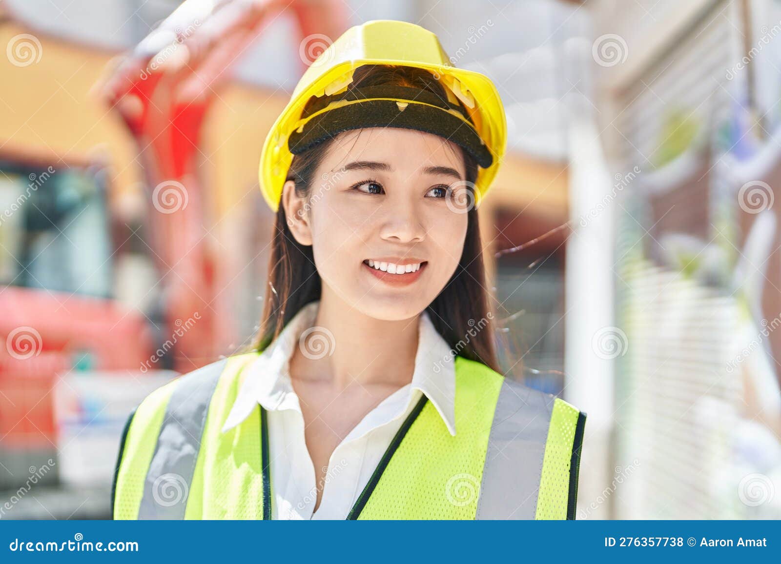 Young Chinese Woman Architect Smiling Confident Standing at Street ... Young Chinese Woman Architect Smiling Confident Standing at Street ...