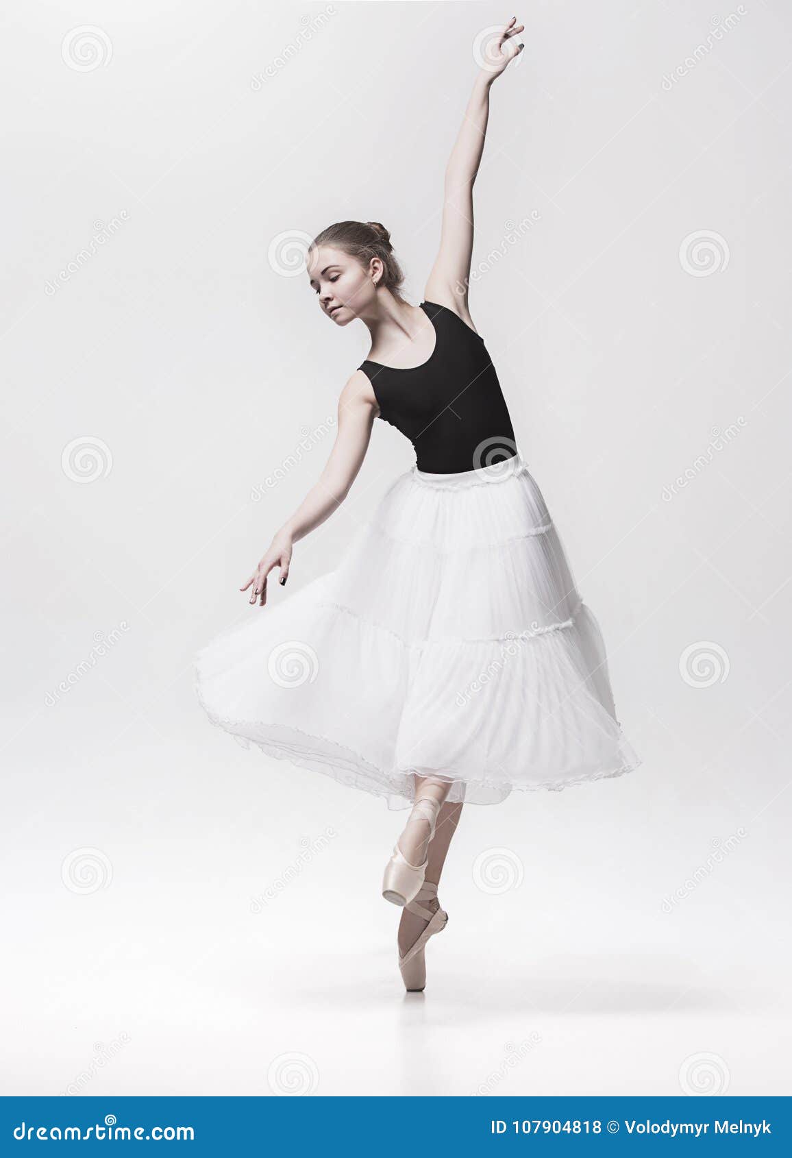 Young Classical Dancer Isolated on White Background. Stock Photo ...