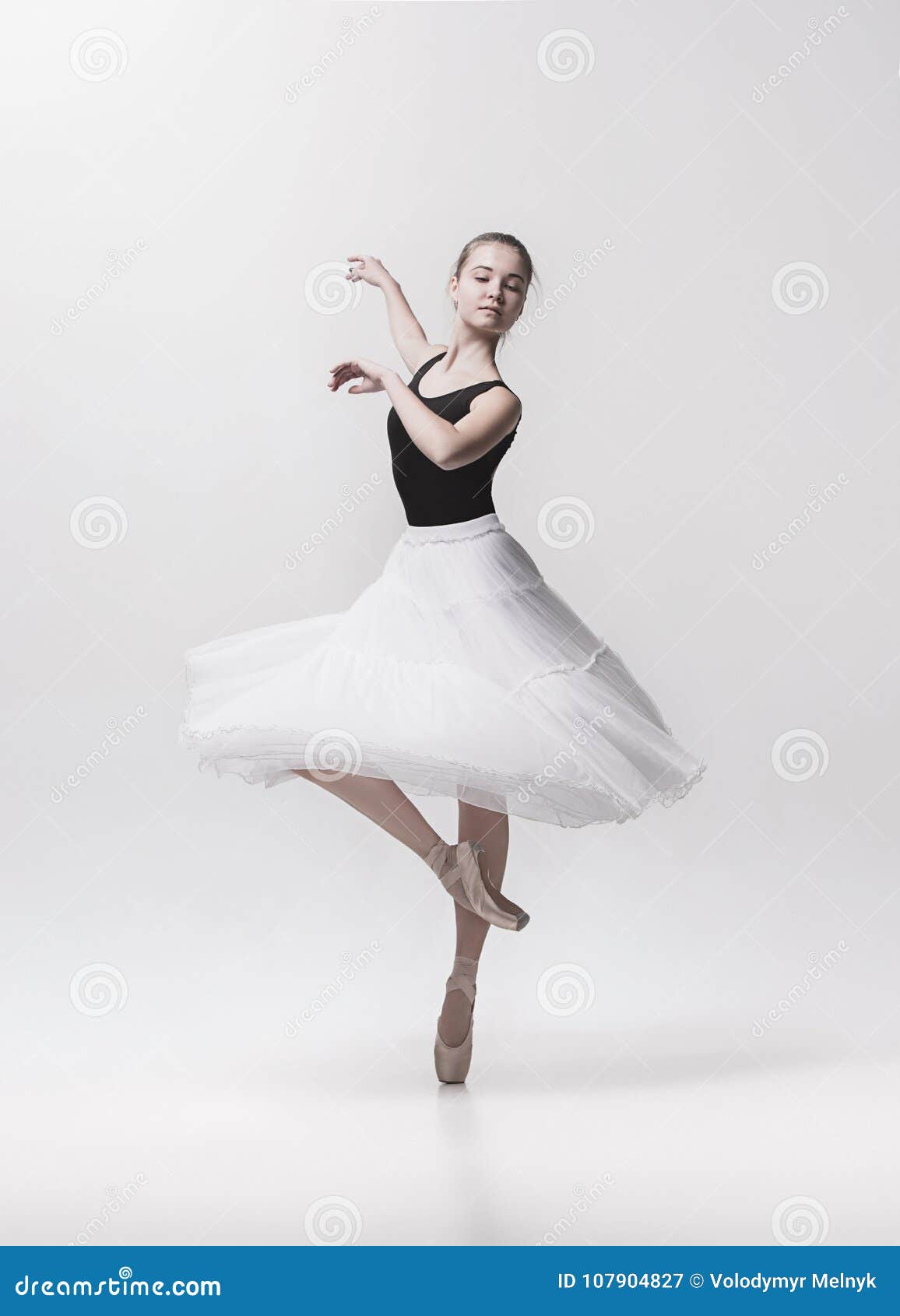 Young Classical Dancer Isolated on White Background. Stock Image ...
