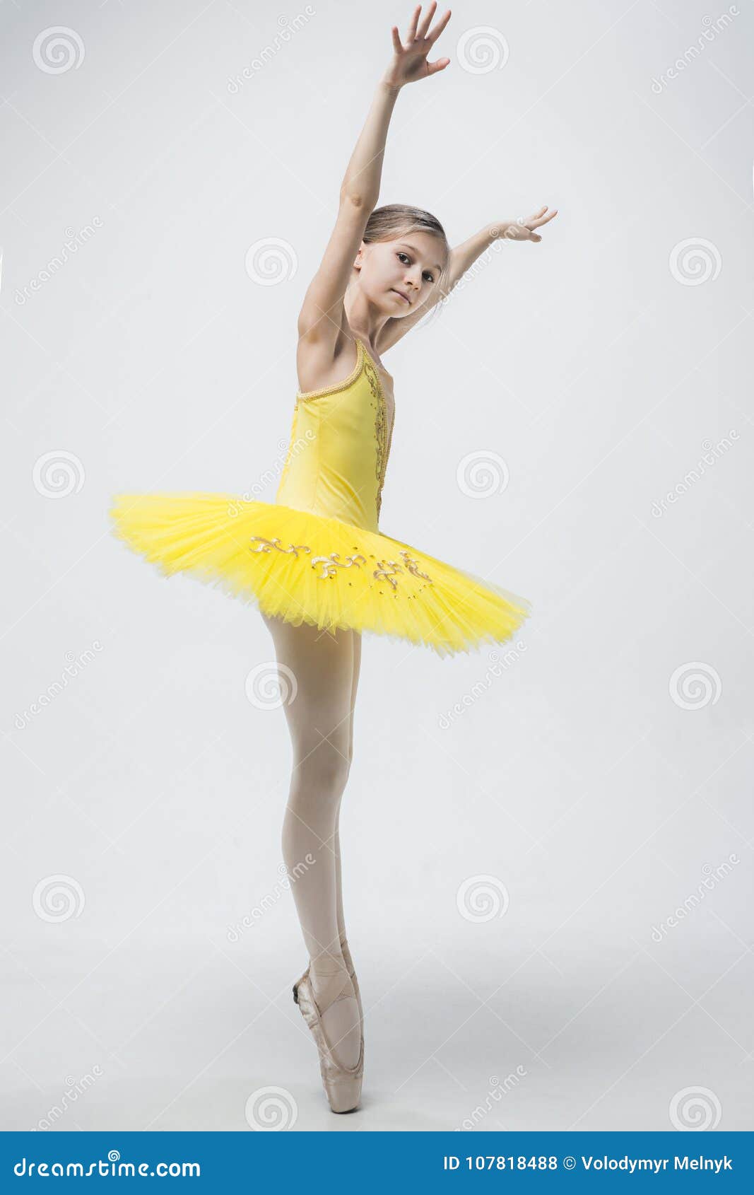 Young Classical Dancer on White Background. Stock Photo - Image of ...