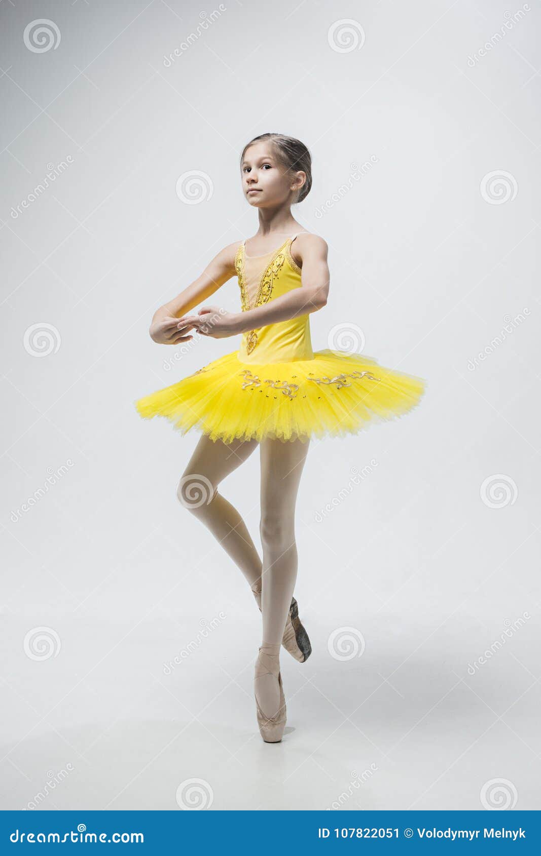 Young Classical Dancer on White Background. Stock Image - Image of ...