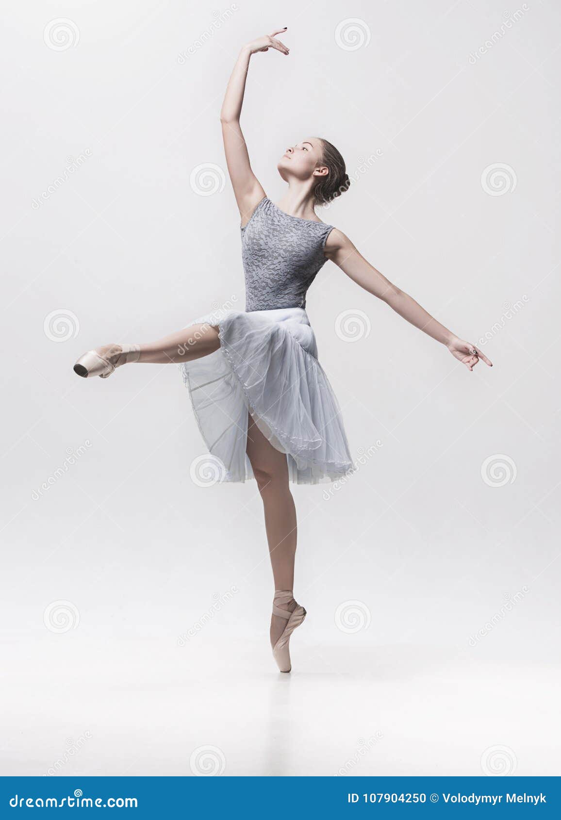 Young Classical Dancer Isolated on White Background. Stock Photo ...