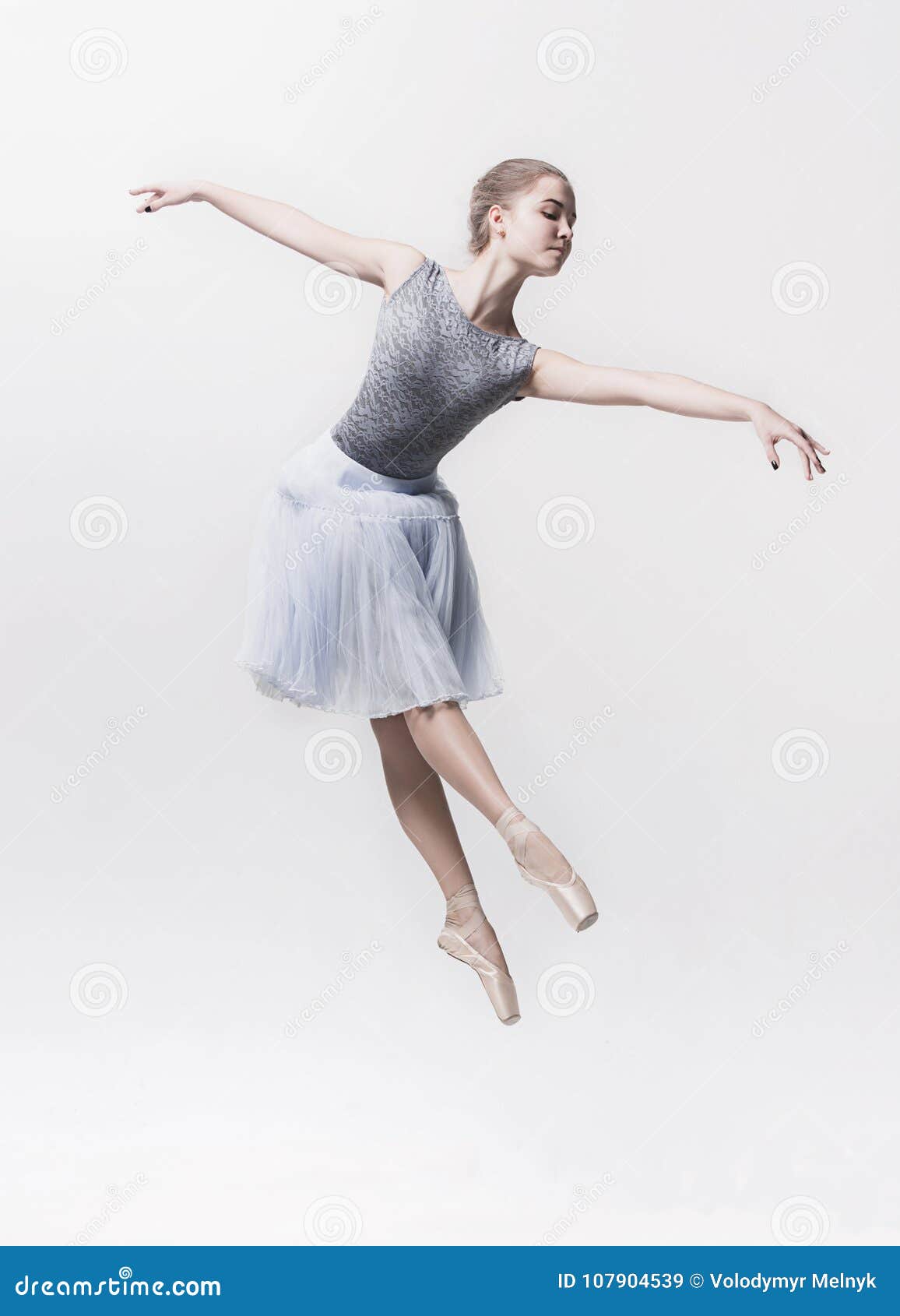 Young Classical Dancer Isolated on White Background. Stock Image ...