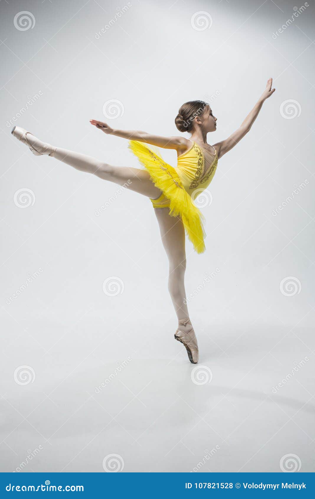 Young Classical Dancer on White Background. Stock Photo - Image of ...