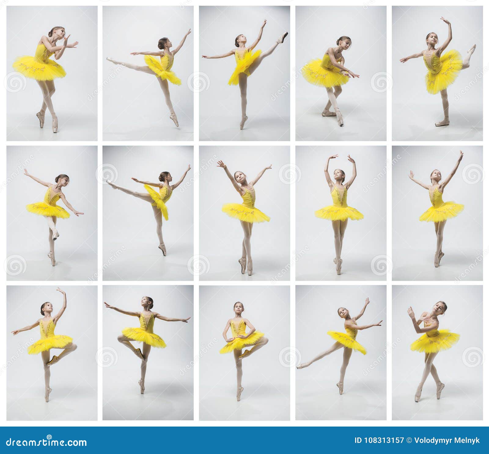 Young Classical Dancer on White Background. Stock Image - Image of ...