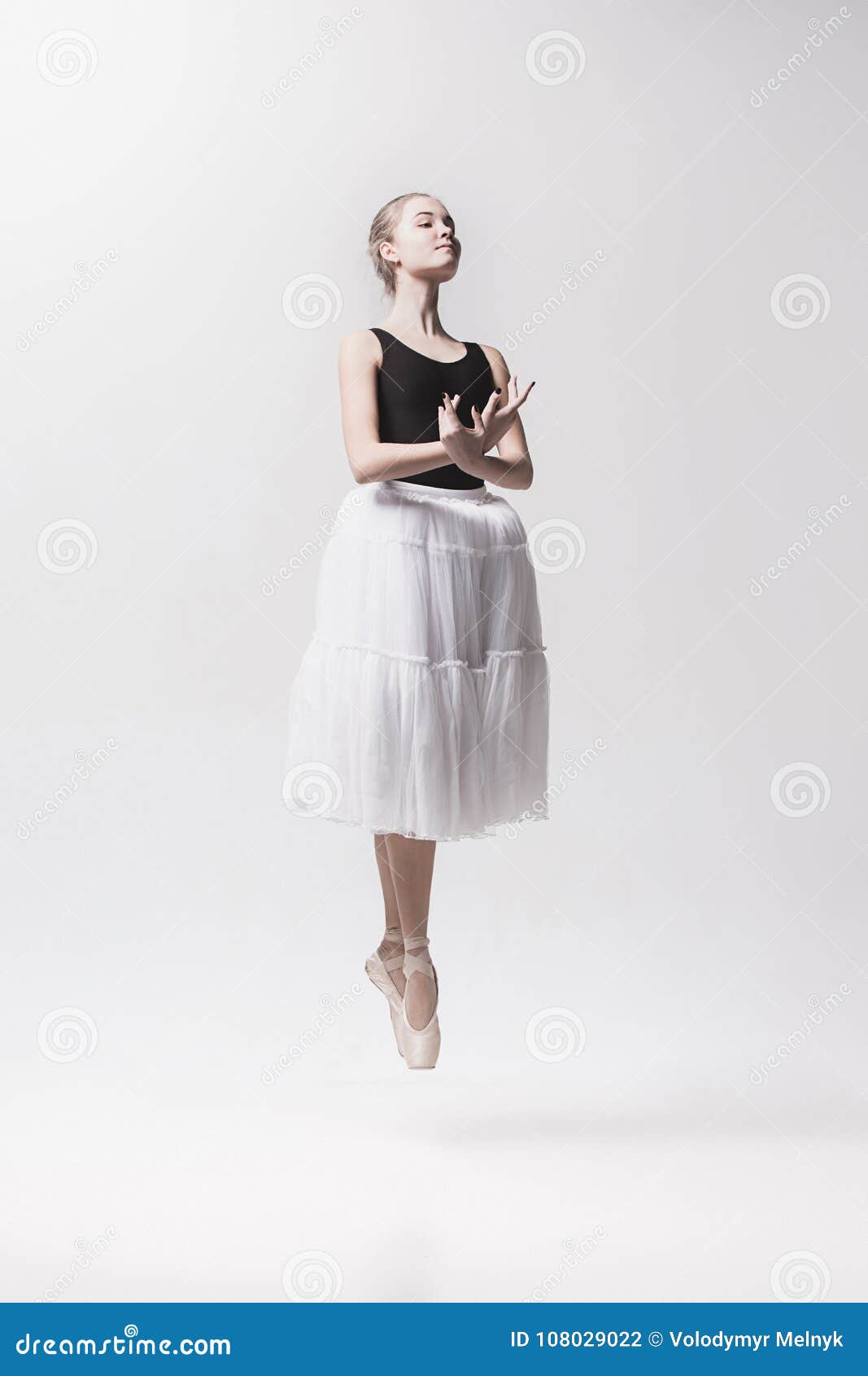 Young Classical Dancer on White Background. Stock Photo - Image of ...