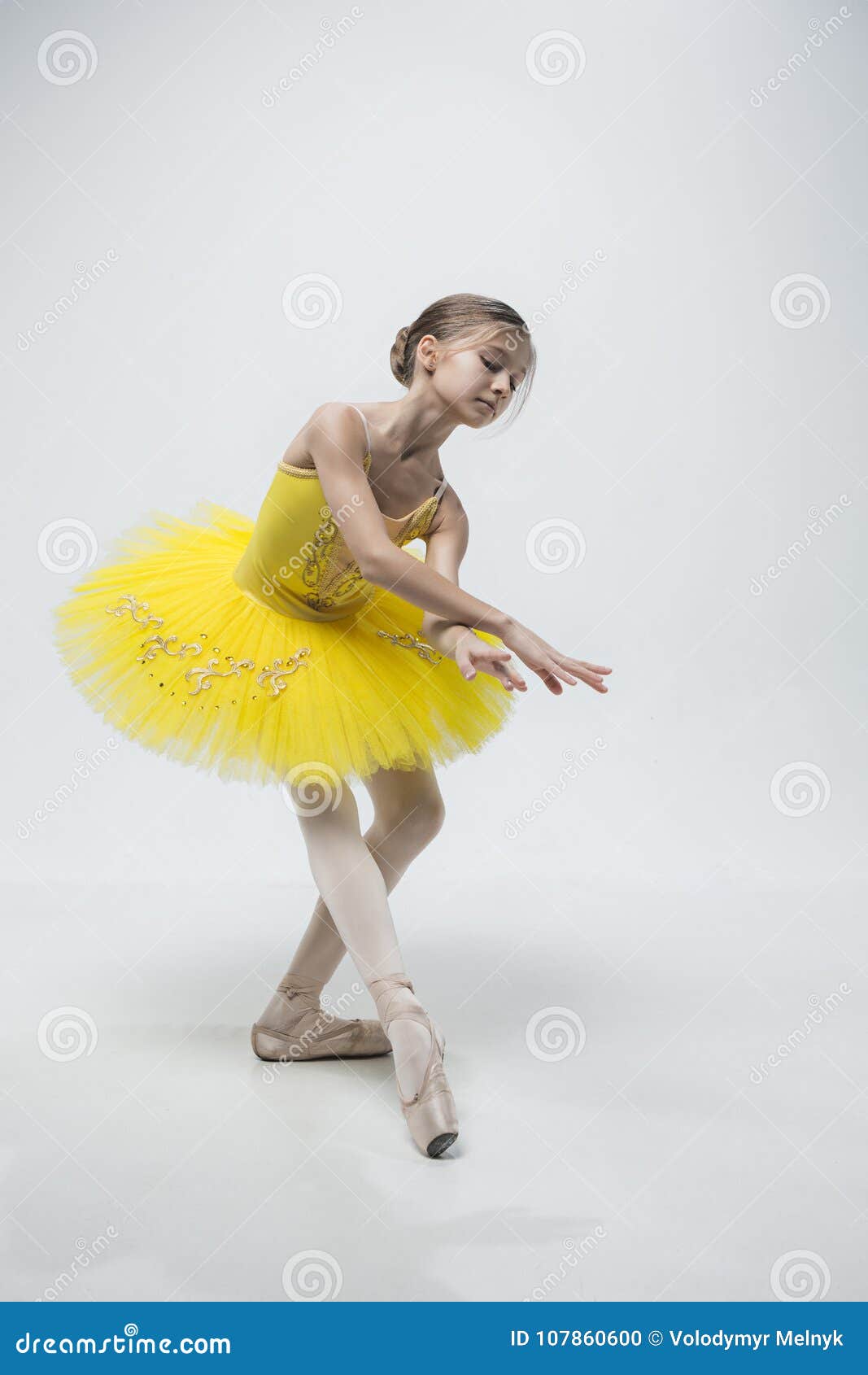 Young Classical Dancer on White Background. Stock Photo - Image of ...